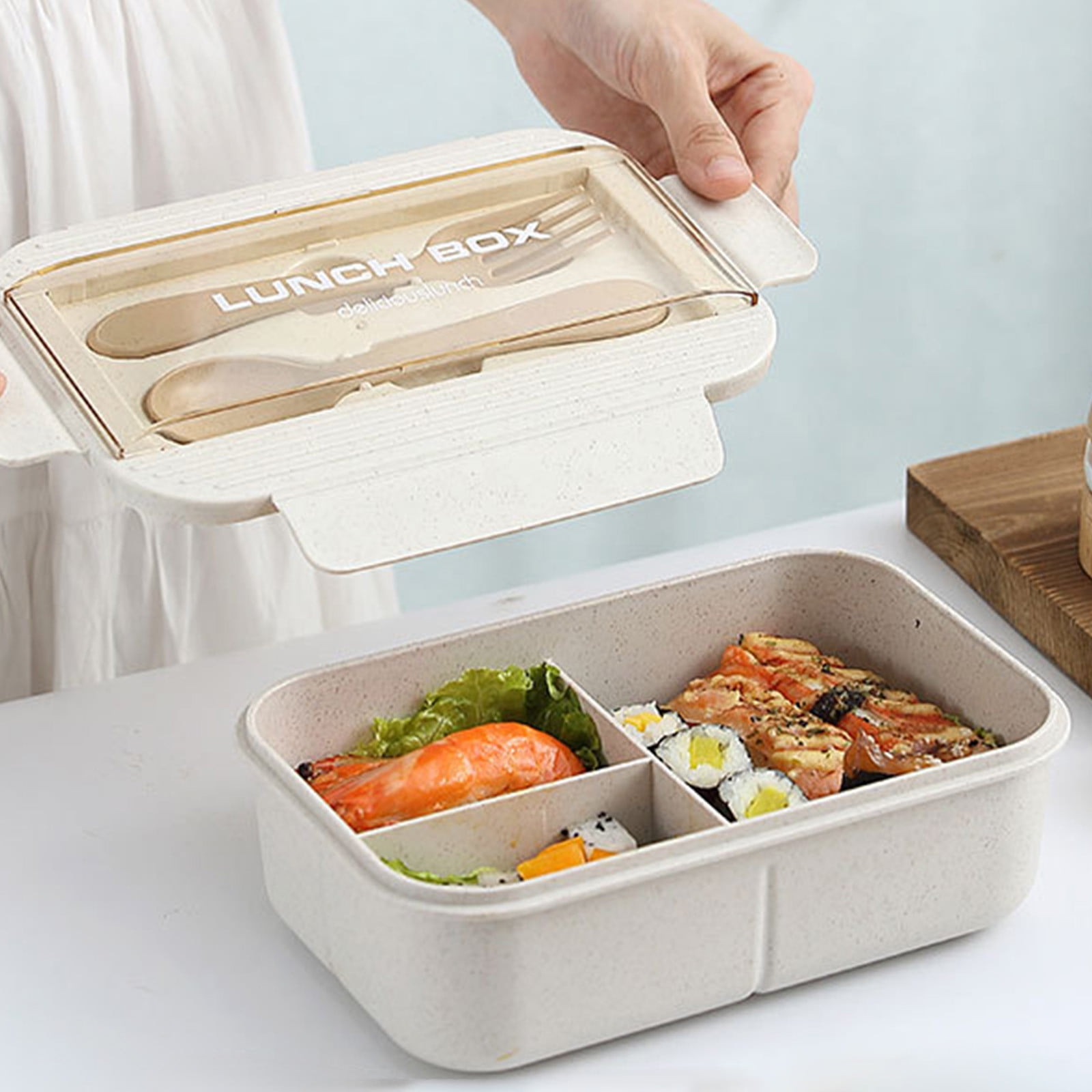 CasaChic Eco-Friendly Barley Fiber Lunch Box - Microwaveable, Sealed ...