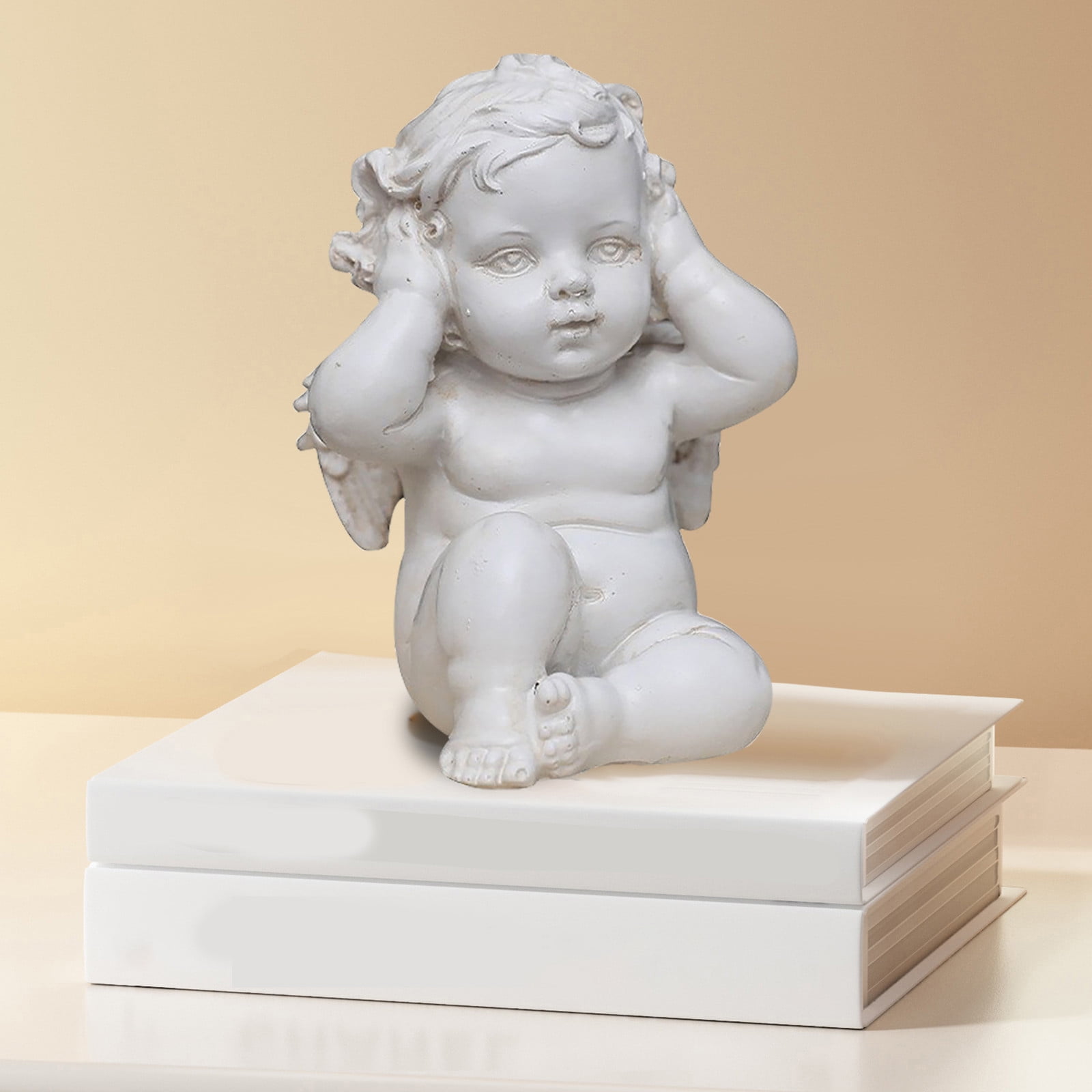CasaChic European Vintage Resin Cherub Angel Decor, Winged Cute Little Sculpture for Garden ...