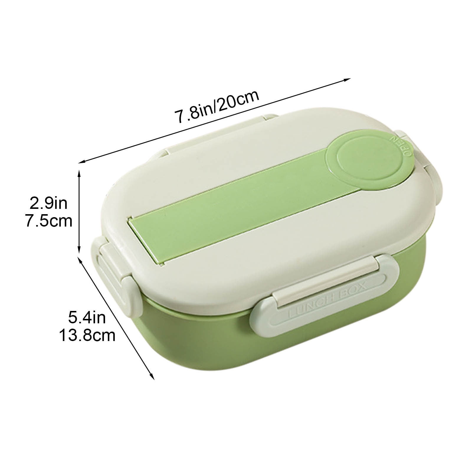 CasaChic Food-Grade 3-Compartment Lunch Box with Utensils - Microwave-Safe, Leak-Proof ...