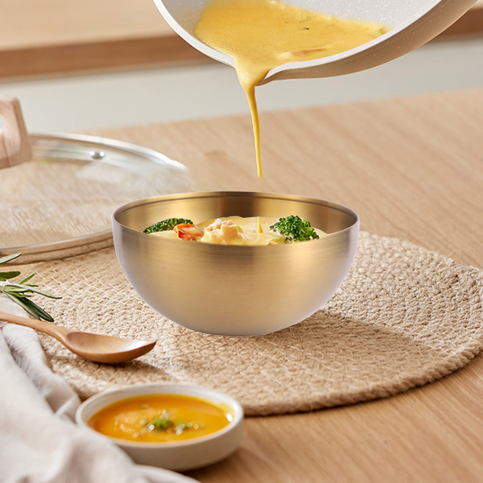 CasaChic Food-Grade Stainless Steel Large Mixing Bowl, Sturdy ...