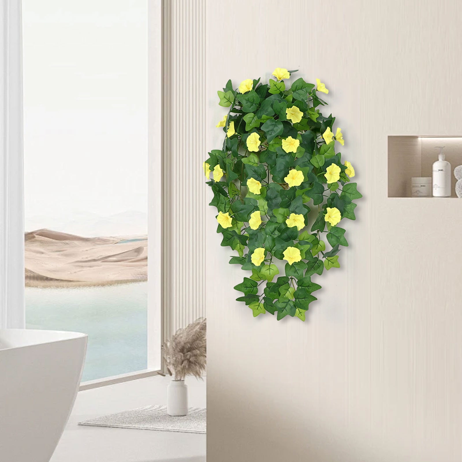 CasaChic Lifelike Morning Hanging Artificial Flowers, Silk & Plastic ...