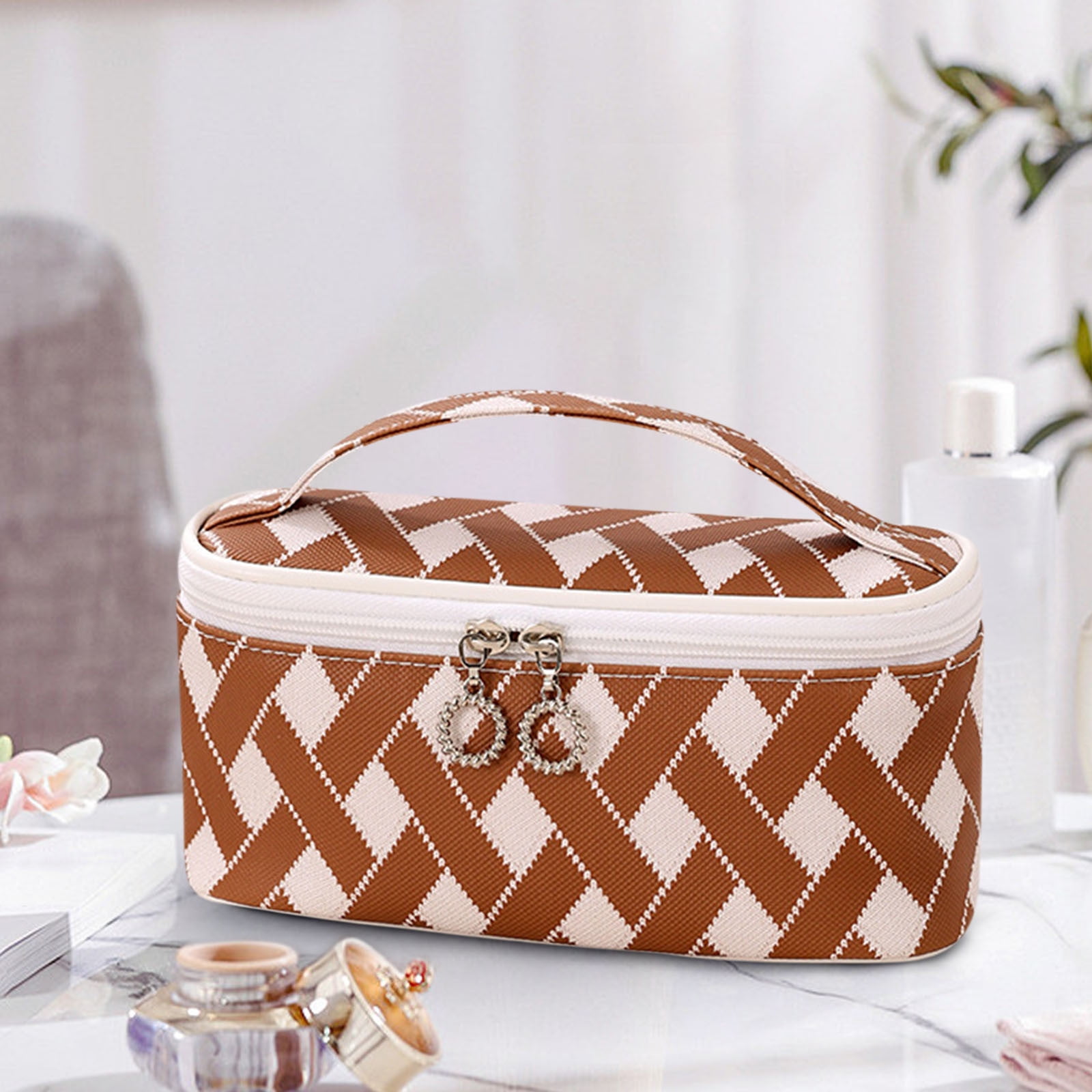 CasaChic Portable Makeup Bag, Large Capacity Exquisite Travel Storage ...