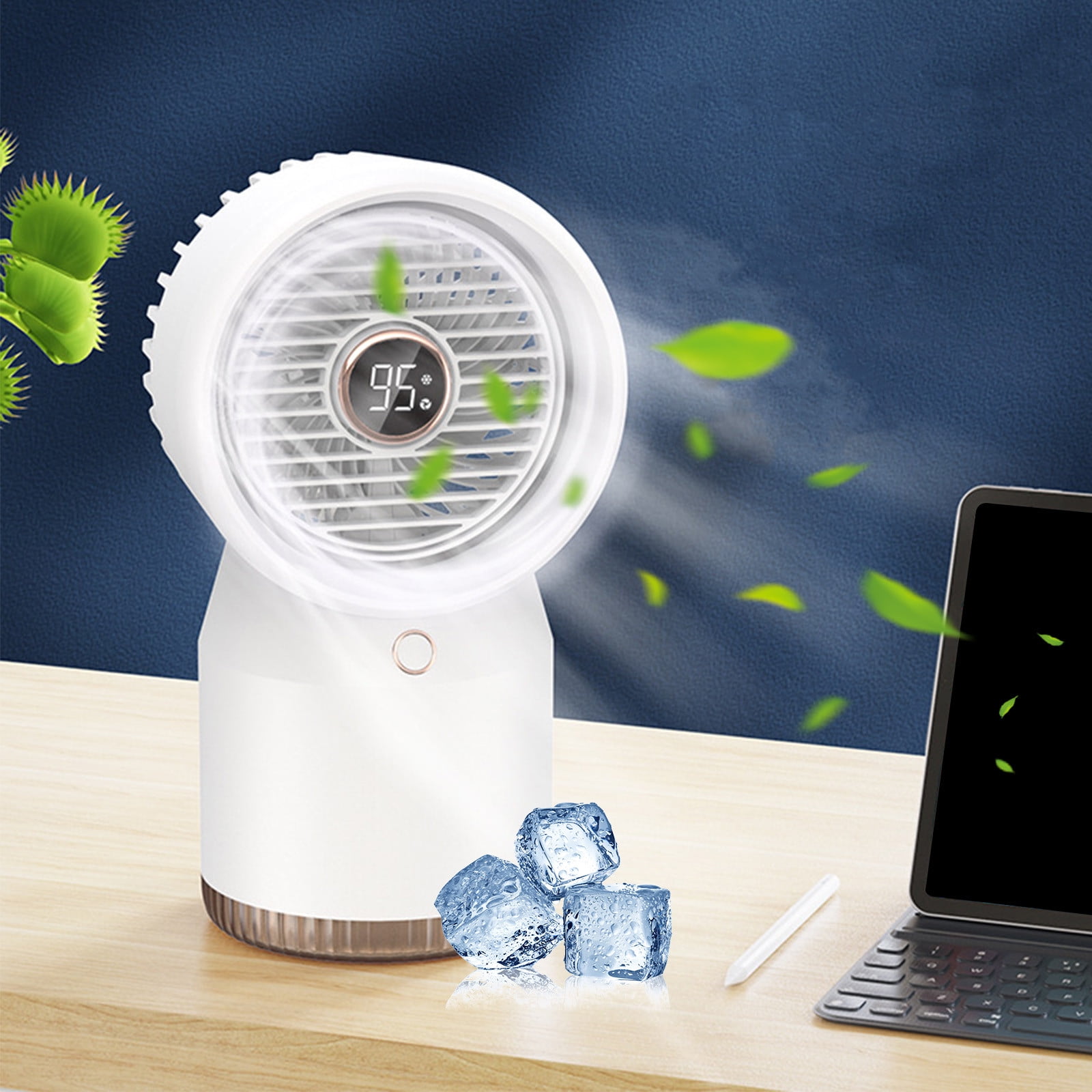 CasaChic Portable Water Mist Fan - 4-Speed Spray Humidifier, LED ...