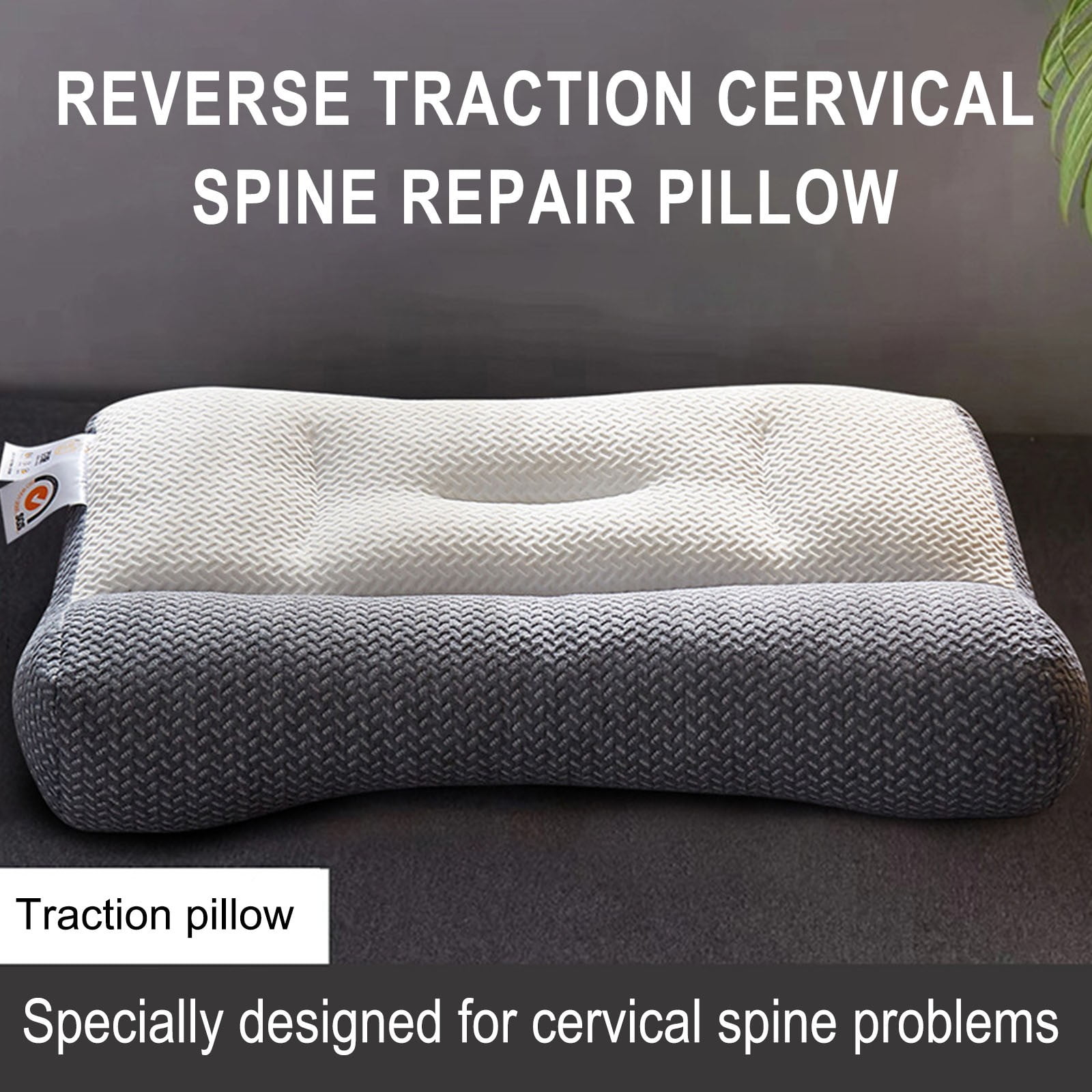 CasaChic Reverse Traction Pillow, Cervical Protection Sleep Aid, Slow ...