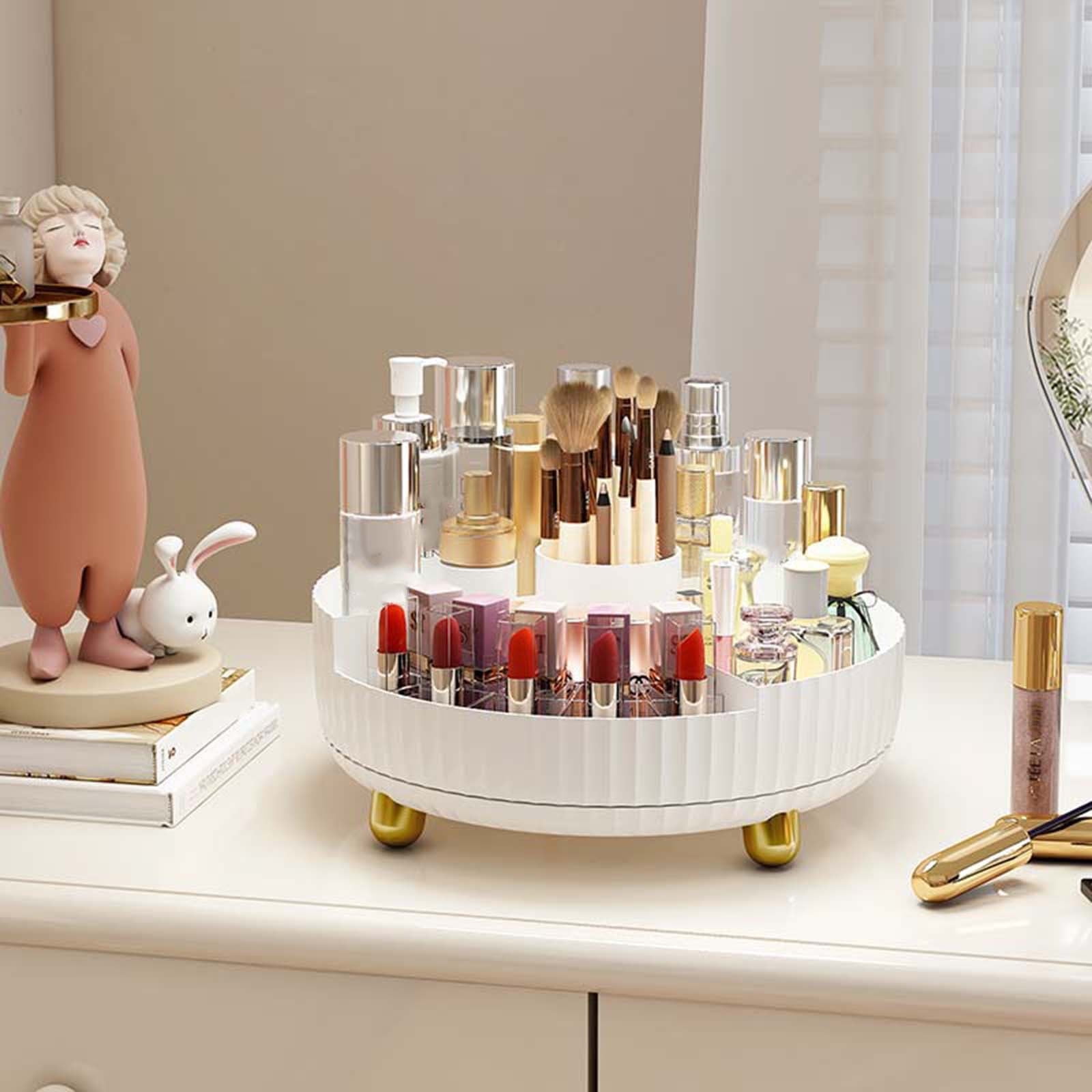 CasaChic Rotating Cosmetic Storage Box, 360 Degree Large Capacity ...