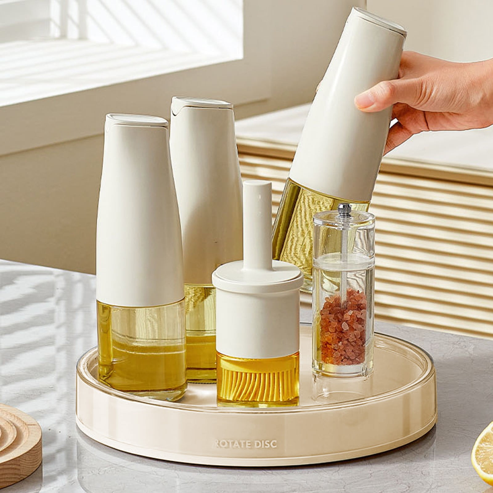 CasaChic Rotating Spice Rack, 360° Turntable Multifunctional Storage ...