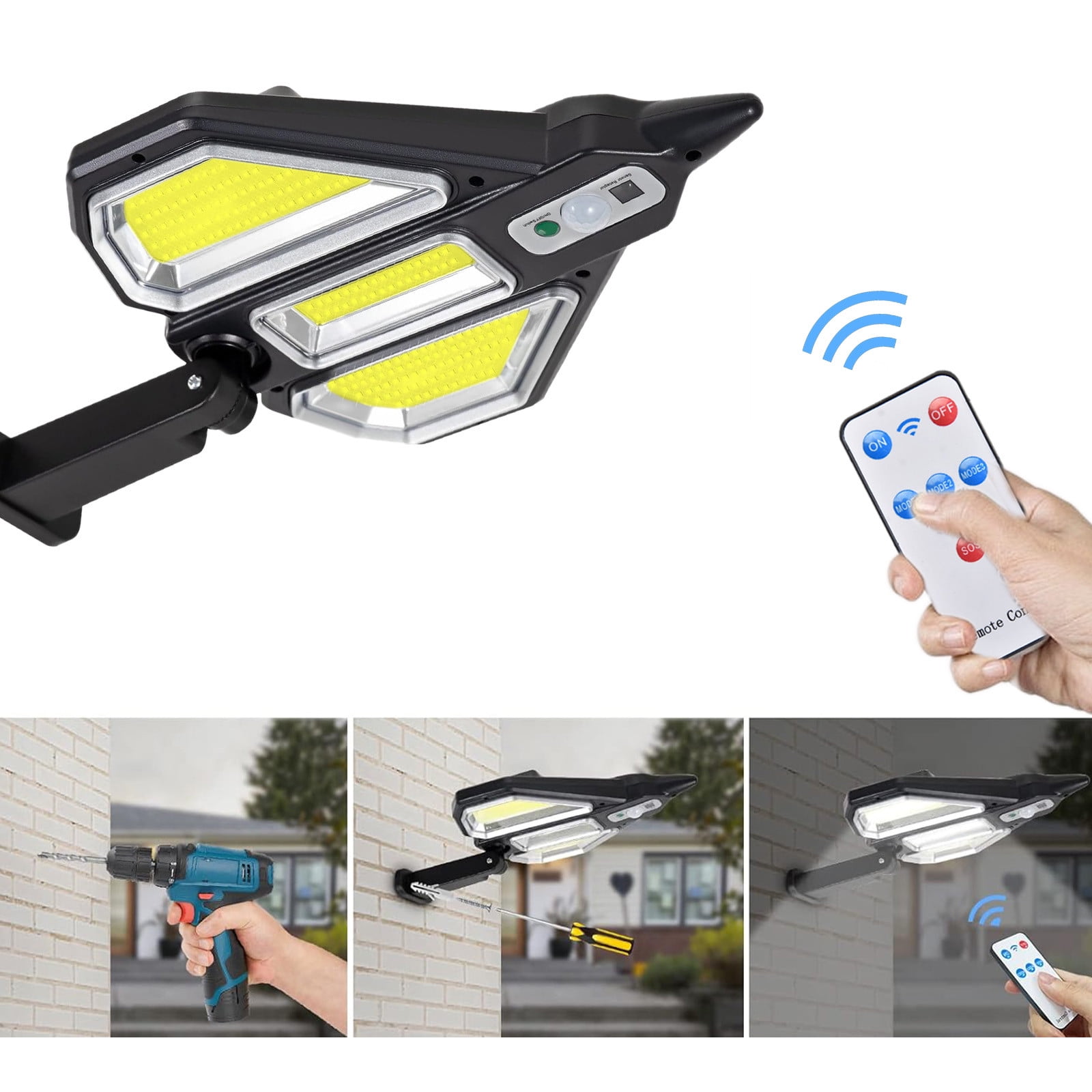 CasaChic Solar Outdoor Motion Sensor Lights, IP65 Waterproof 3 Modes ...