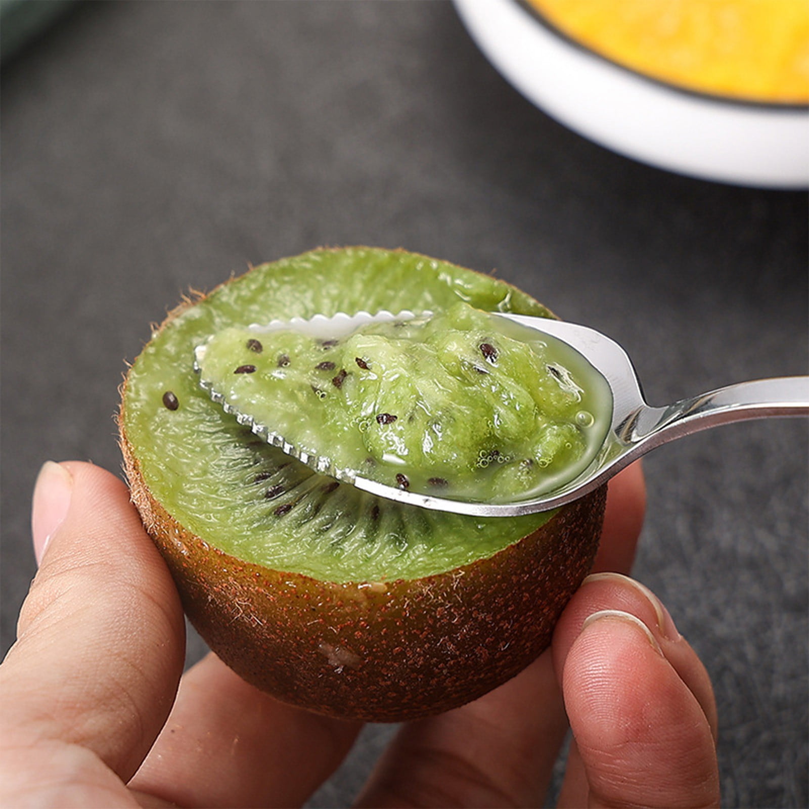 CasaChic Stainless Steel Serrated Scraper Spoon, Baby Food Supplement ...