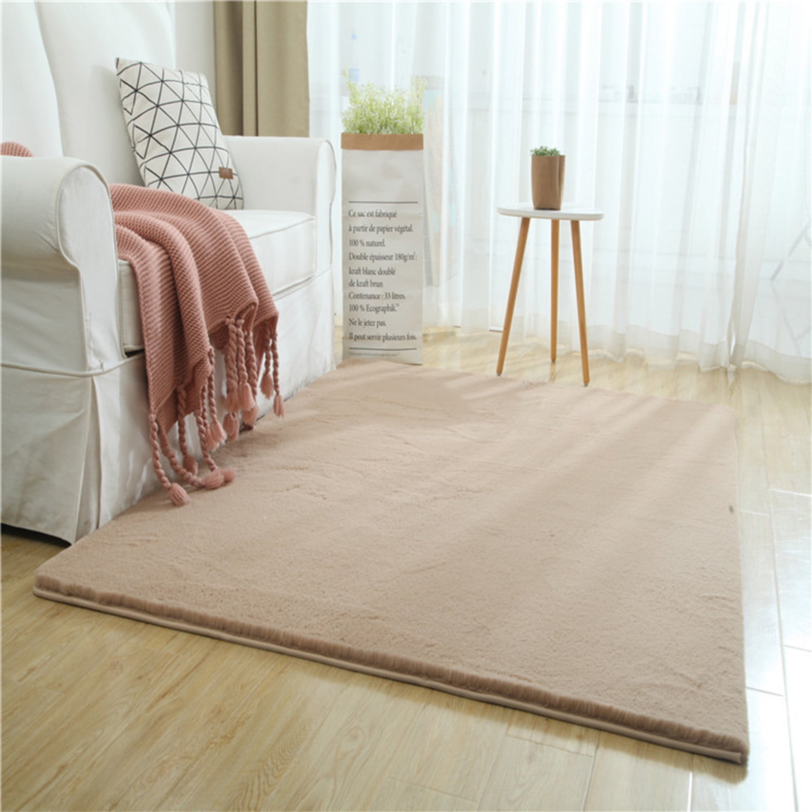CasaChic Super Soft Suede Area Rug, Polyester Non-Slip Carpet for ...