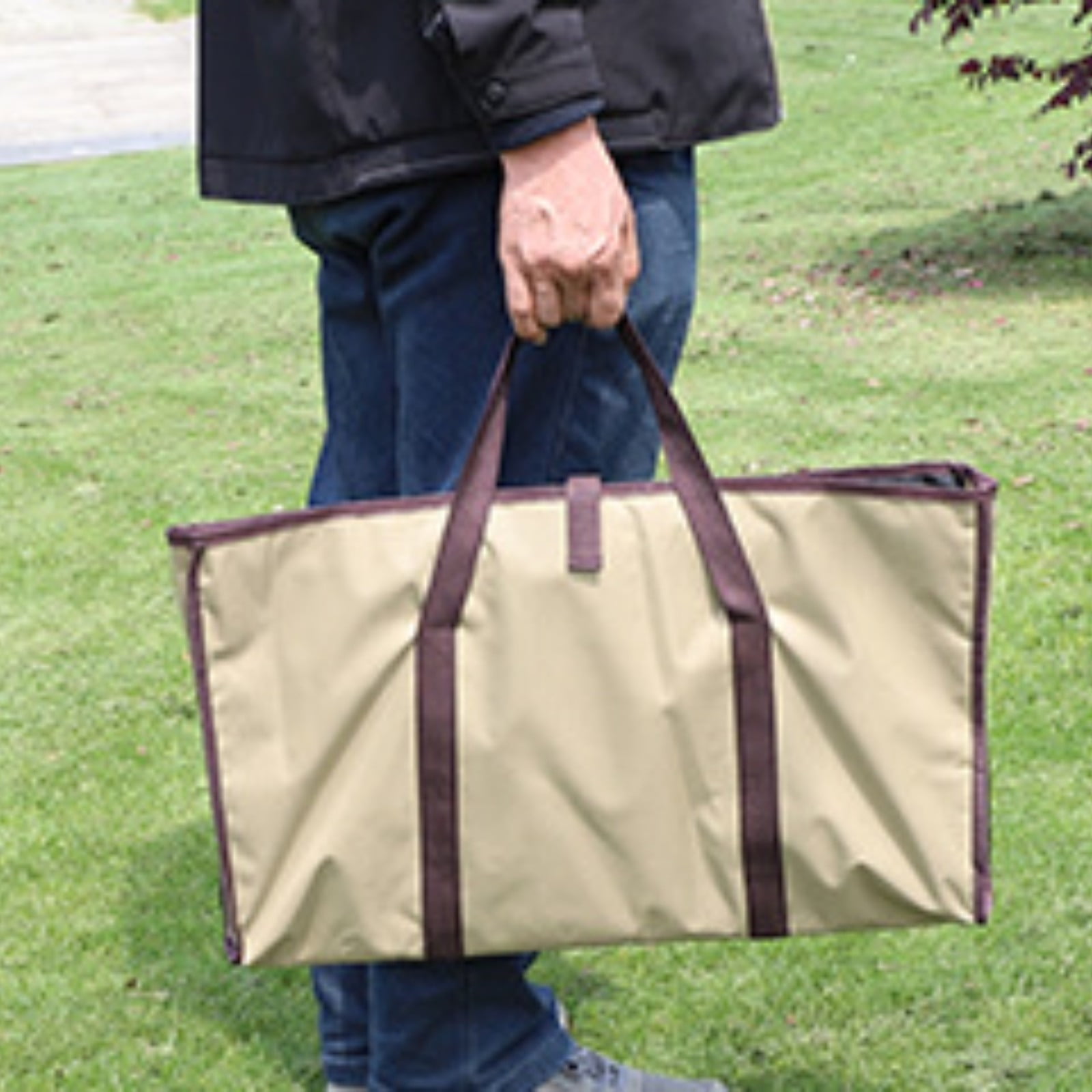 CasaChic Thickened Canvas Outdoor Portable Storage Bag, Double-Layer ...
