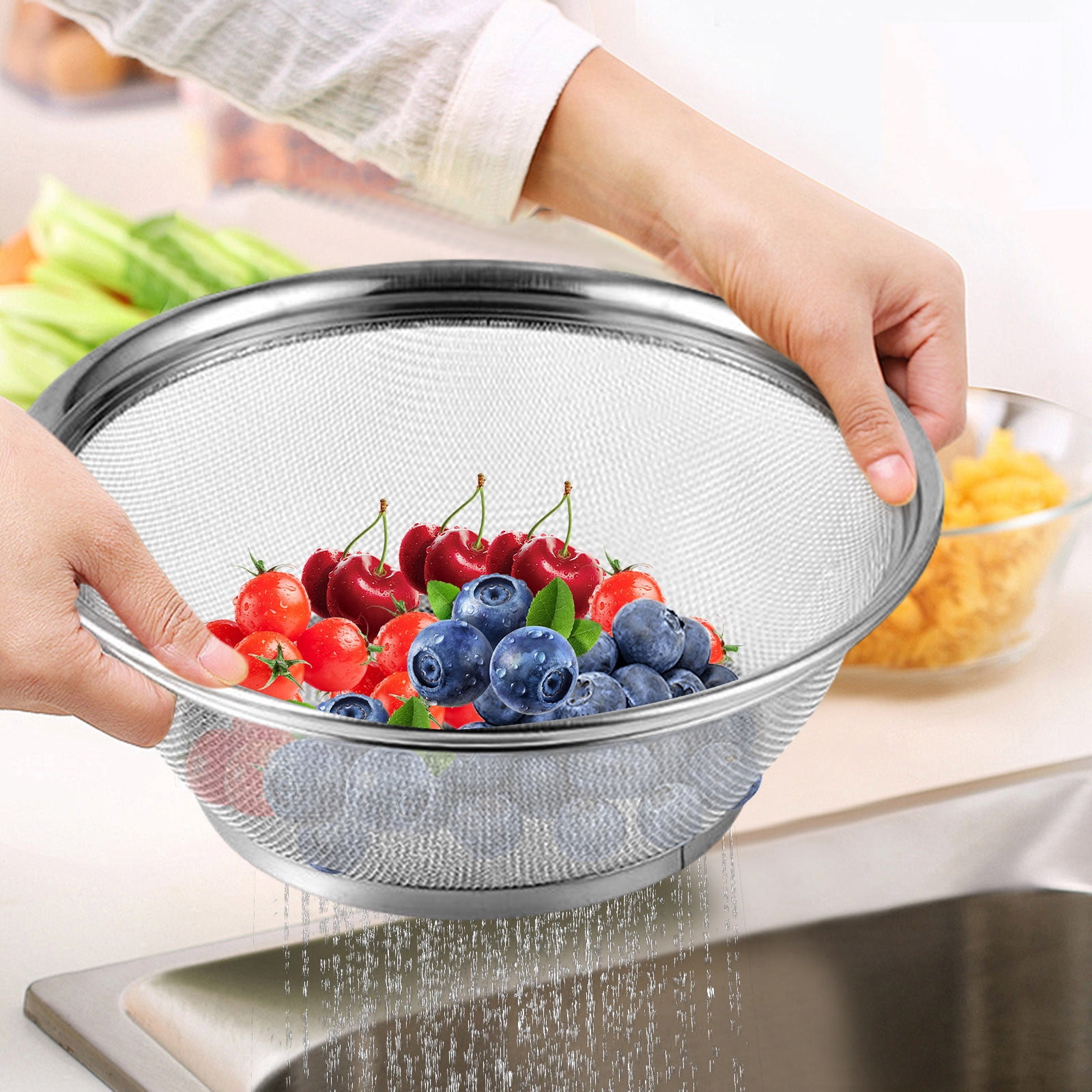CasaChic Thickened Stainless Steel Vegetable Washing Basin ...