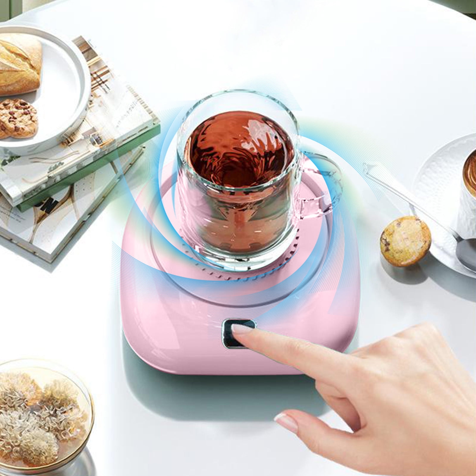 CasaChic USB Automatic Stirring Chill Coffee Mug Saucer, Multi-Cup for ...