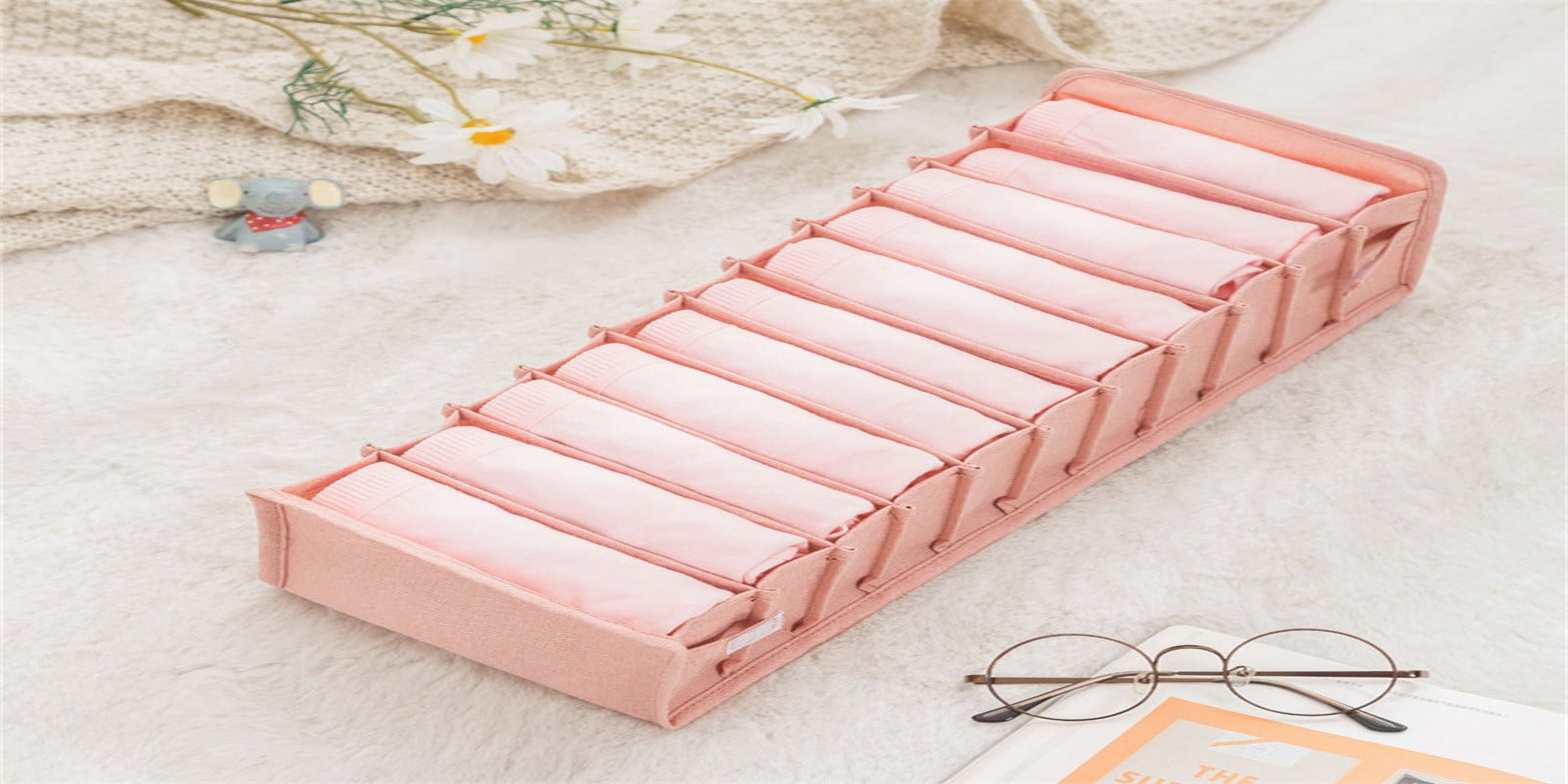 CasaChic Underwear Storage Box with Compartments, Organizer for Socks ...