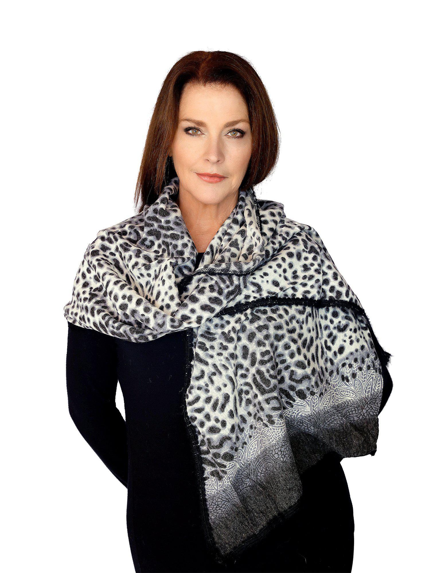 Leopard Animal Print Wide Infinity Scarf (Khaki) - Walmart.com