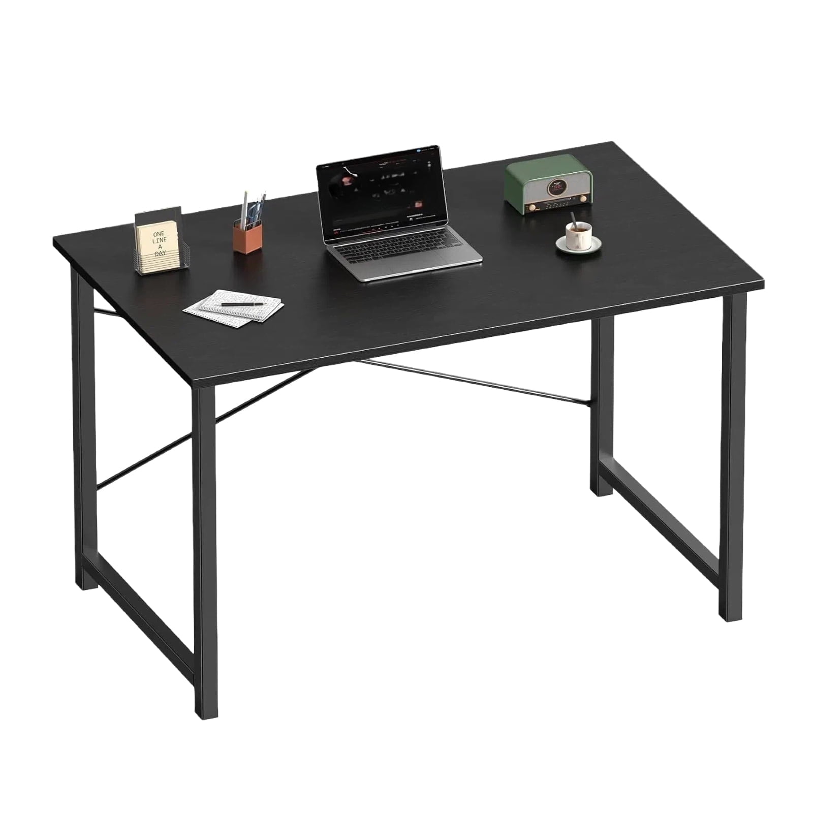 Casabay 44 Inch Computer Desk Home Office Desk with X-Shaped Metal ...