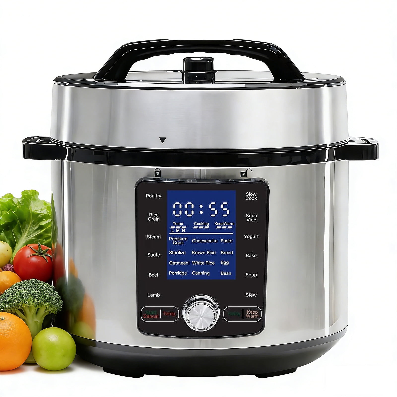 Casabay 6 Quart Electric Pressure Cooker, Whisper Quiet Multi-Cooker ...
