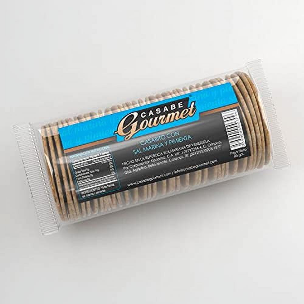 Casabe Gourmet Casabito - 12 Pack Sea Salt and Pepper Casabe Cracker ...