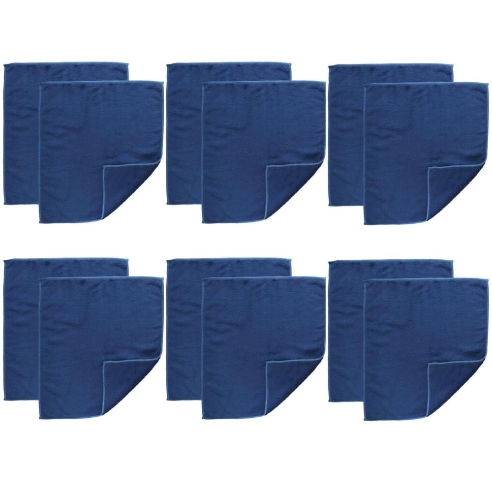 Casabella Microfiber Dusting Cloths Cleaning Cloth Set Of 2 Blue, 6 ...