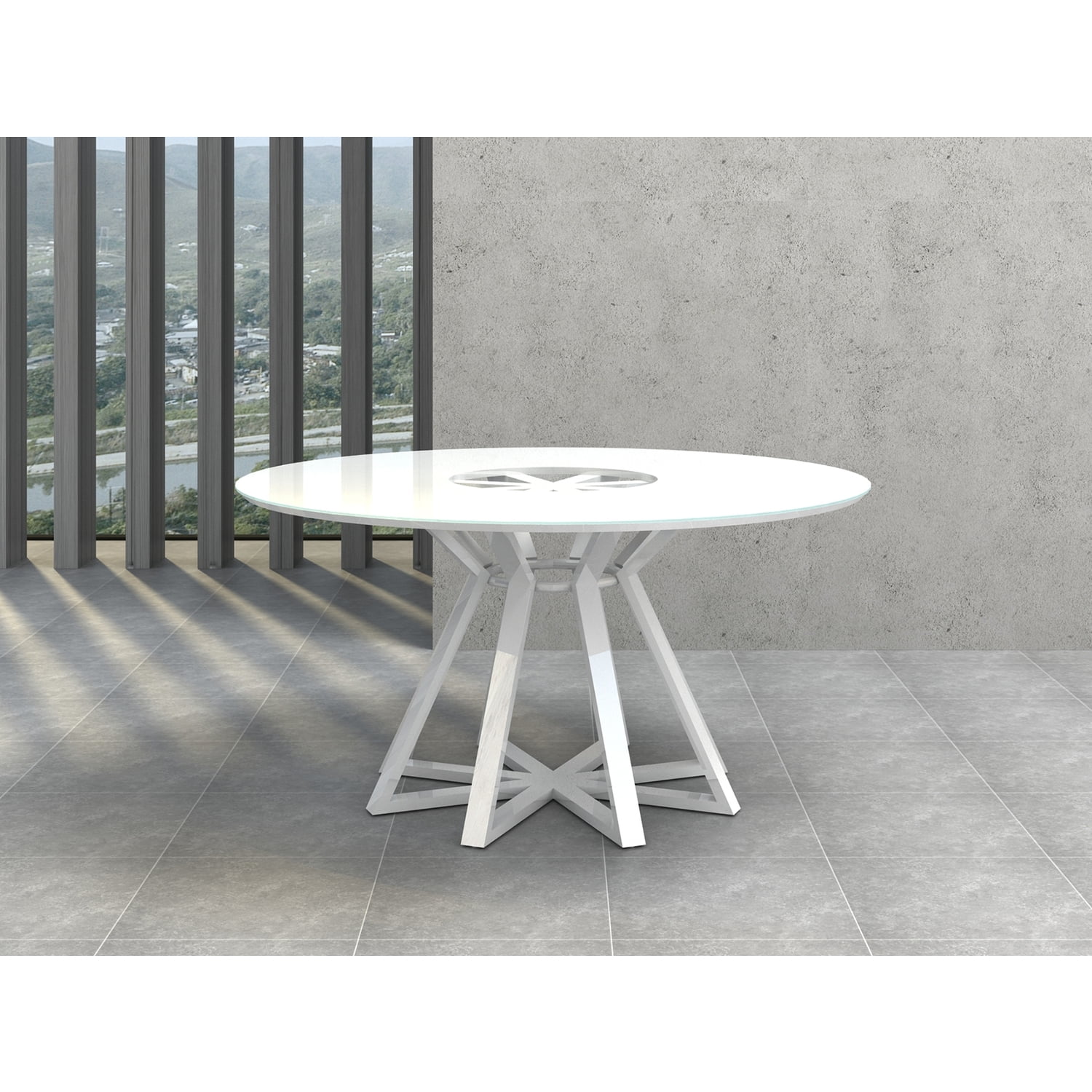 Casabianca Furniture STAR High Gloss White Lacquer Dining Table by ...
