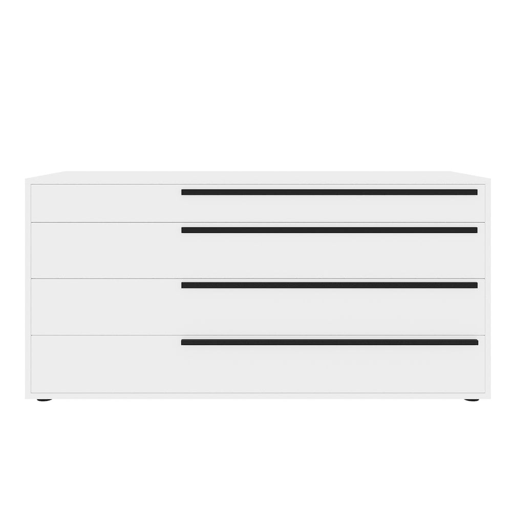 Casabianca Home Carter Dresser In White High Gloss - Walmart.com