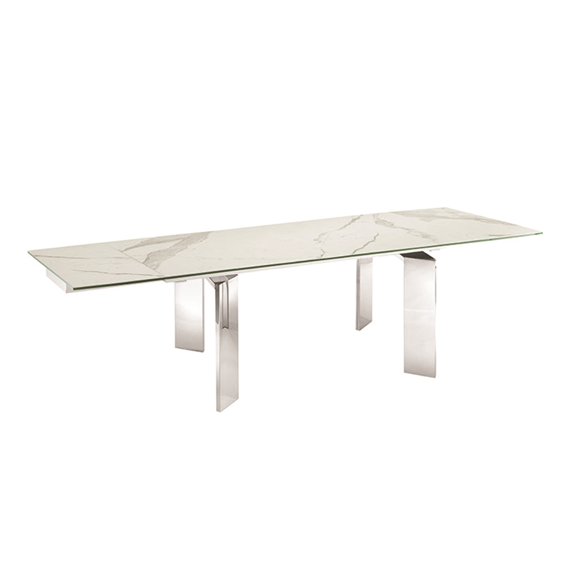 Casabianca Home Large Modern Rectangular Extendable Dining Table with ...