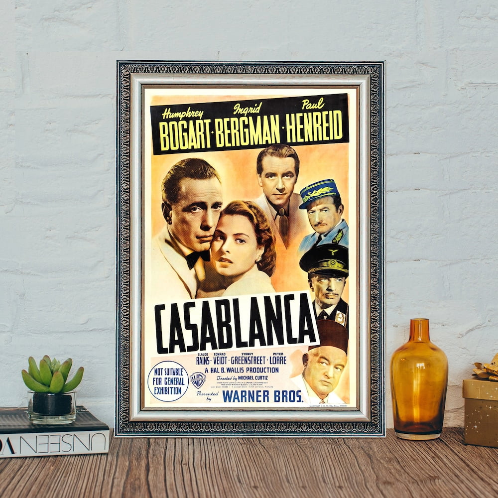 Casablanca (1943) Movie Poster, Classic Vintage Movie Casablanca Poster ...