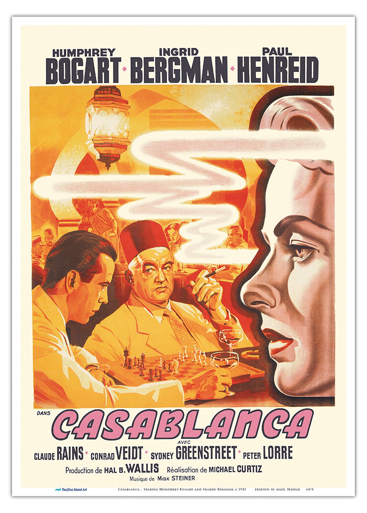 Casablanca - Staring Humphrey Bogart and Ingrid Bergman - Vintage ...