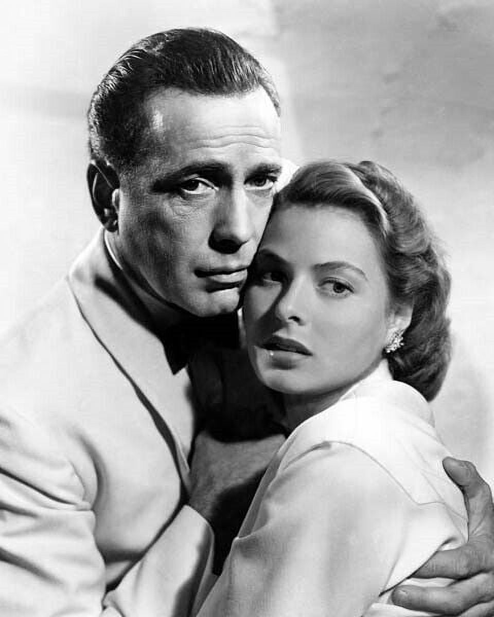 Casablancaa 1942 Humphrey Bogart embraces Ingrid Bergman Rick & Ilsa ...