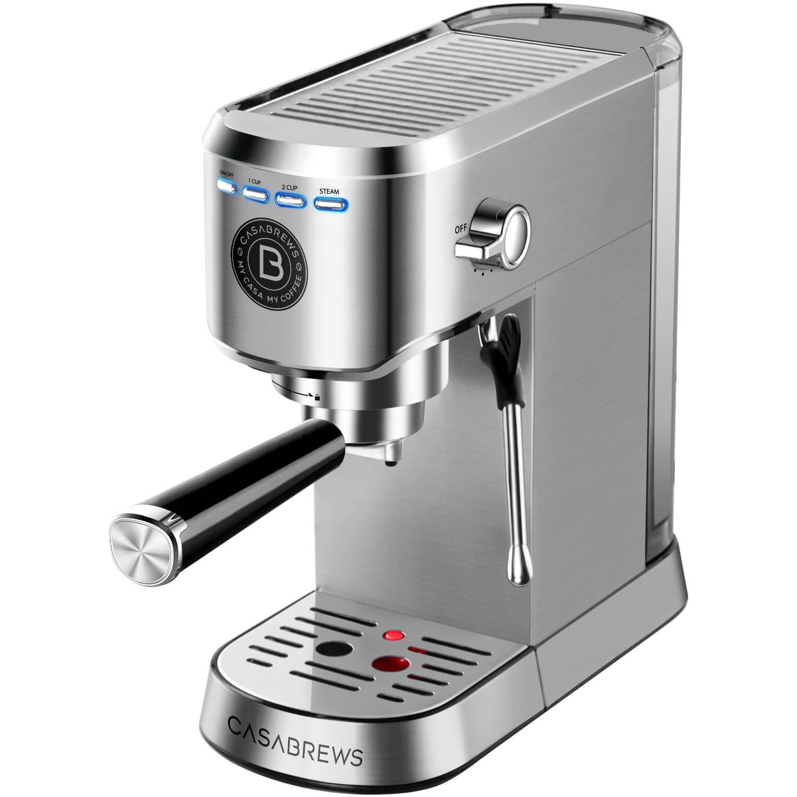 Casabrews 20 Bar Espresso Machine with Milk Frothing System, Stainless ...