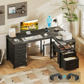 Mainstays 47" Computer Desk with Storage Shelves, , White Finish ...