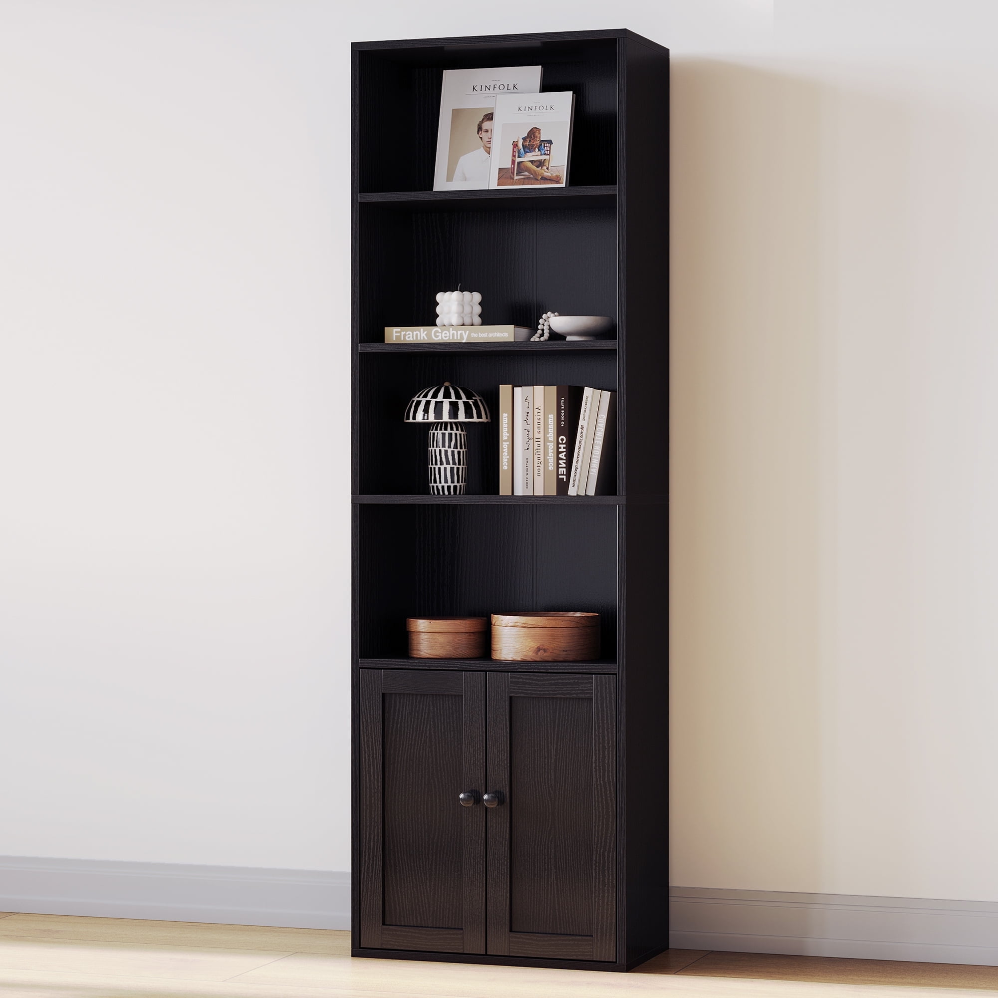 Casacomoda 6-Tier Bookcase with Cabinet, Modern Bookshelf for Home ...