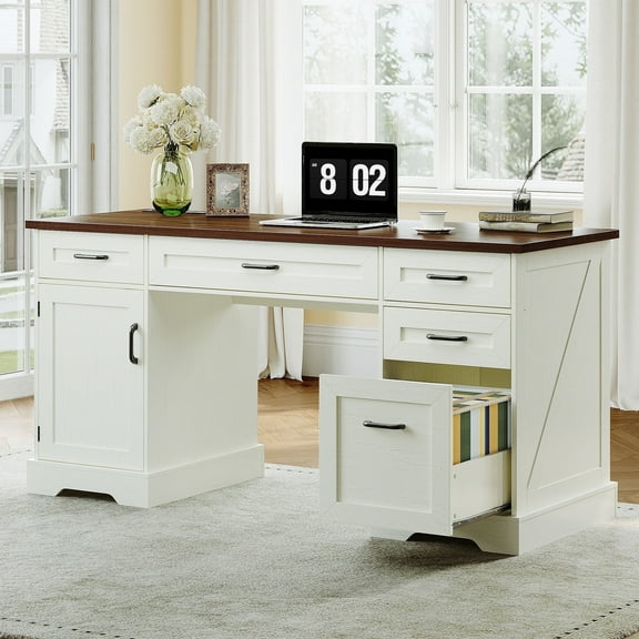 Office L-Shaped Desk | Corner-Friendly Design with Multiple Shelves ...