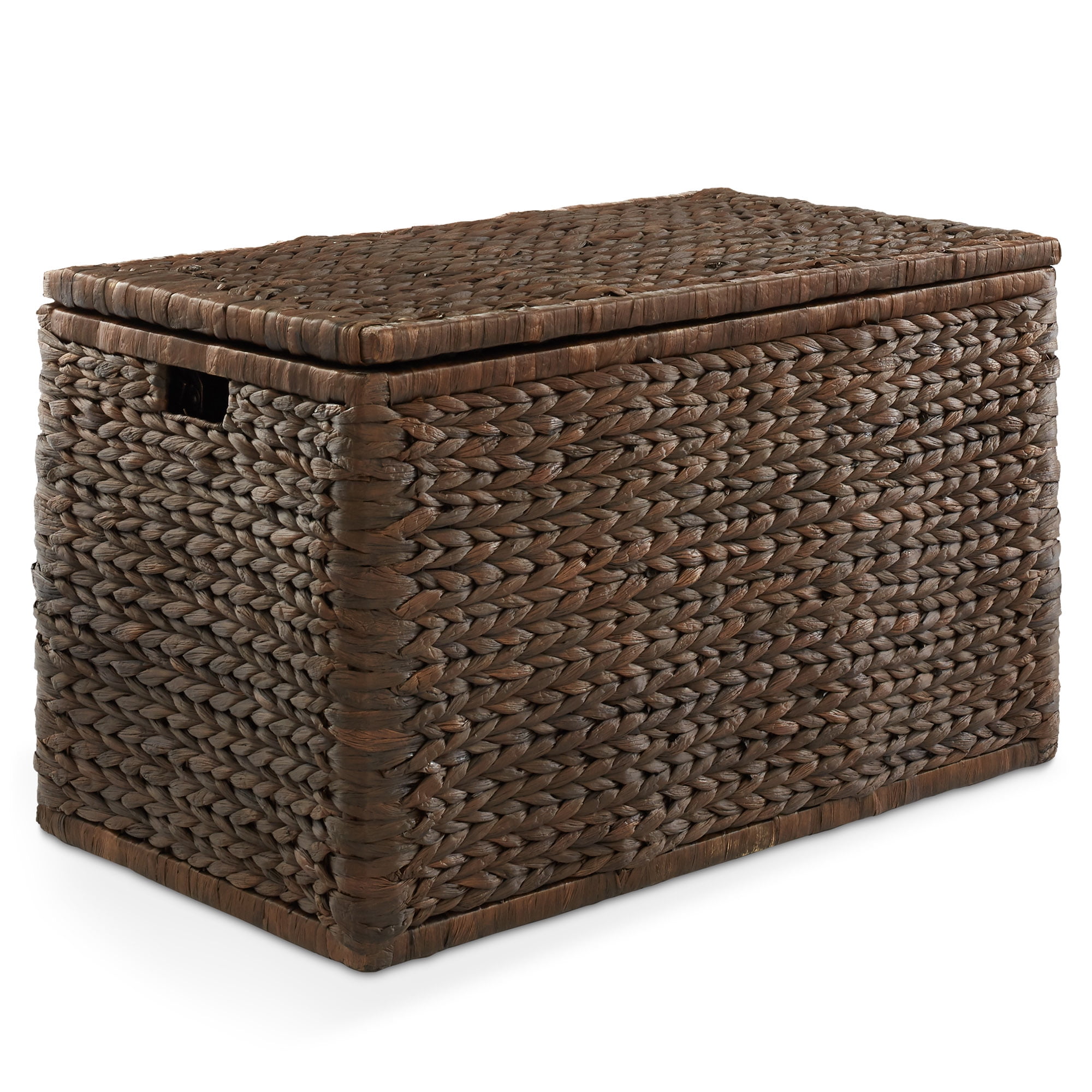 Casafield 30" Storage Chest with Lid, Handles, Safety Hinge - Espresso ...