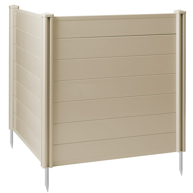 Casafield 42" x 42" Tan Vinyl Fence Panel - Durable Outdoor Privacy ...