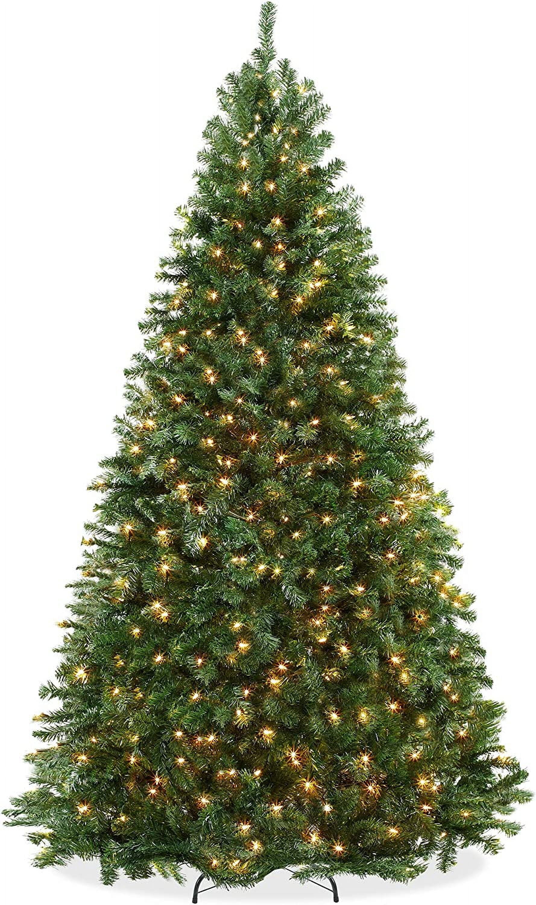 Casafield 6.5FT Realistic Pre-Lit Green Spruce Artificial Holiday ...