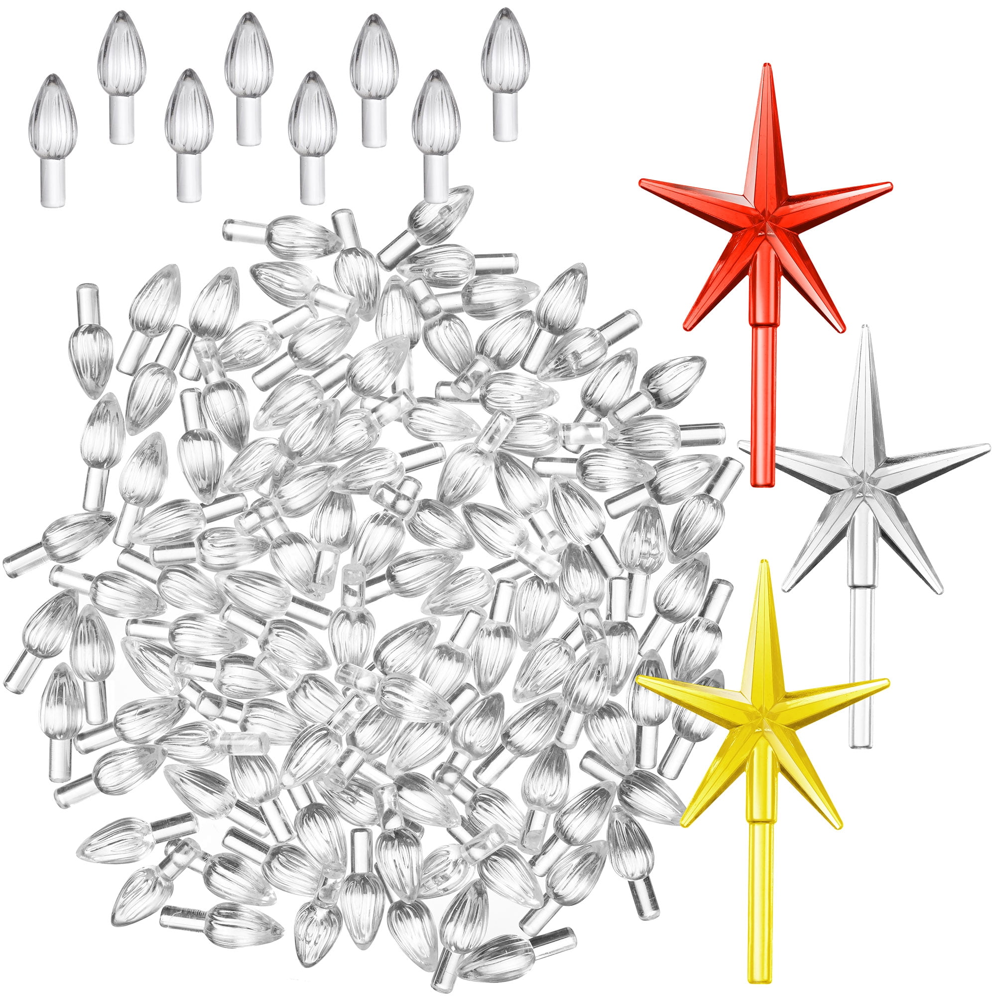 Casafield Ceramic Christmas Tree Replacement Lights - 108 Clear Bulbs ...
