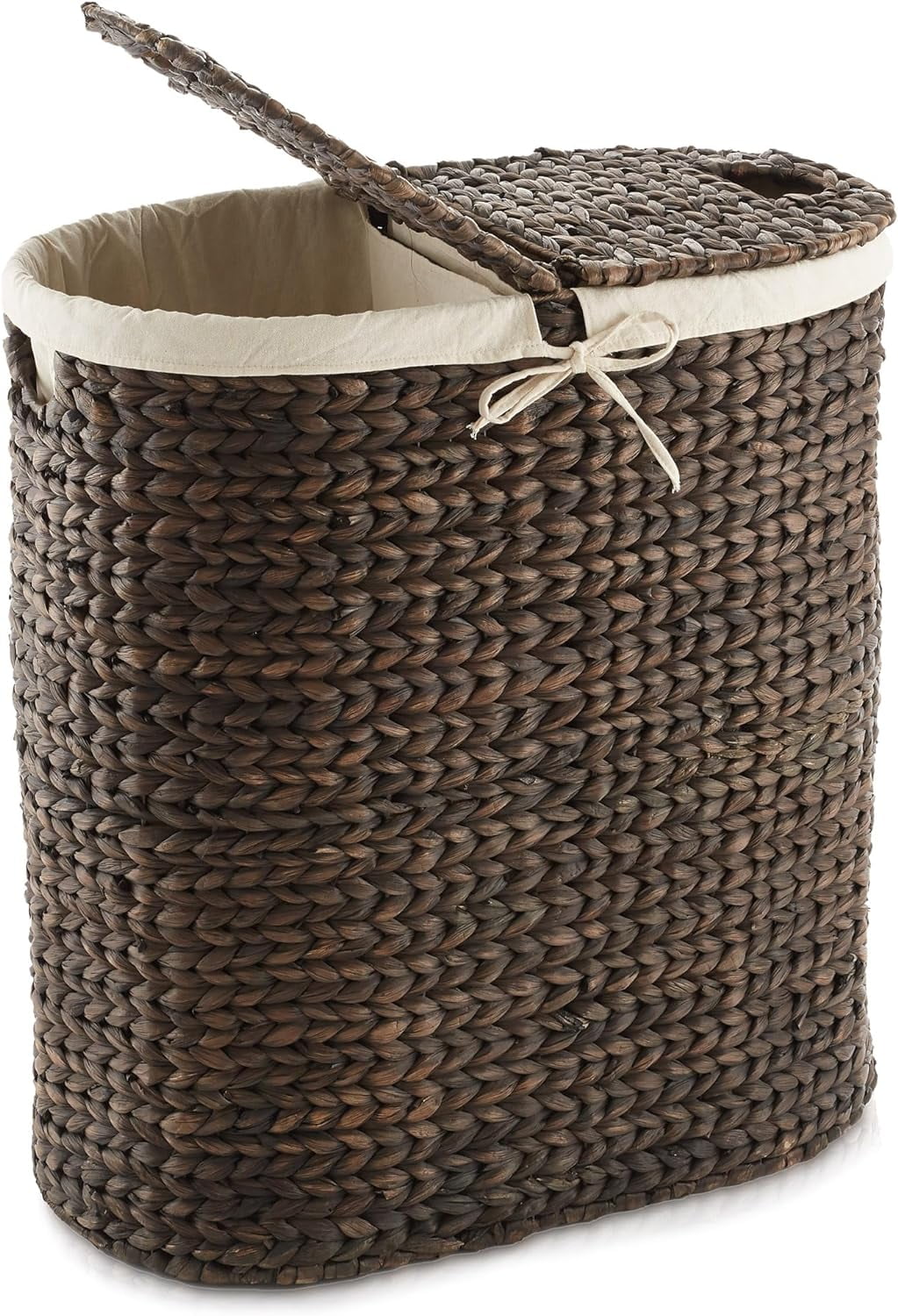 Casafield Oval Laundry Hamper with Lids and Removable Liner Bags ...