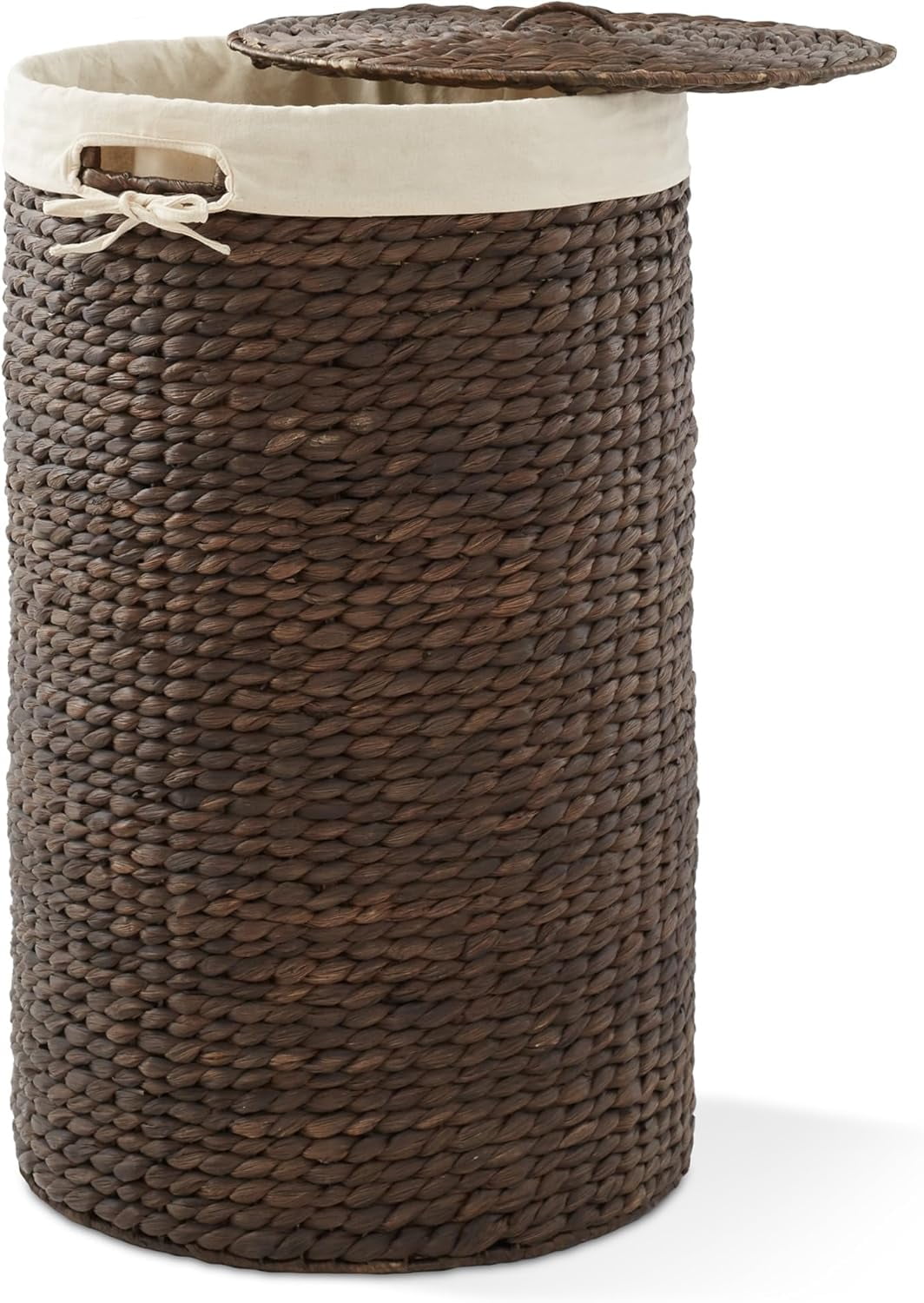 Casafield Round Laundry Hamper with Lid and Removable Liner Bag ...