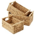 Casafield (Set of 3) Water Hyacinth Rectangular Storage Baskets with ...
