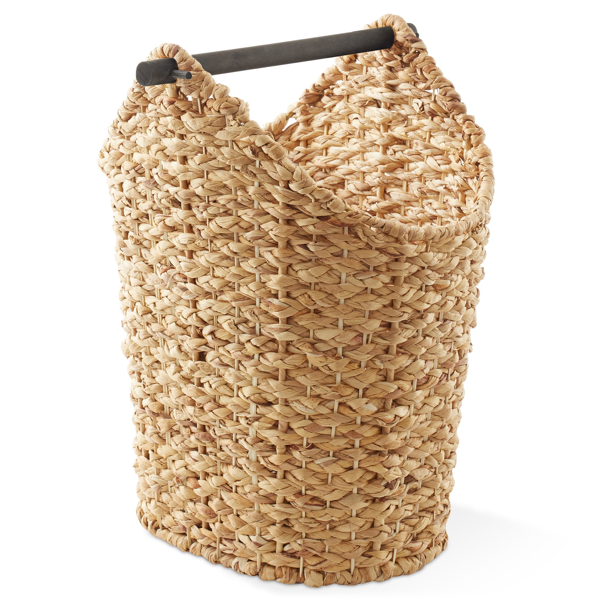 Casafield Toilet Paper Roll Holder Storage Basket with Wood Bar ...