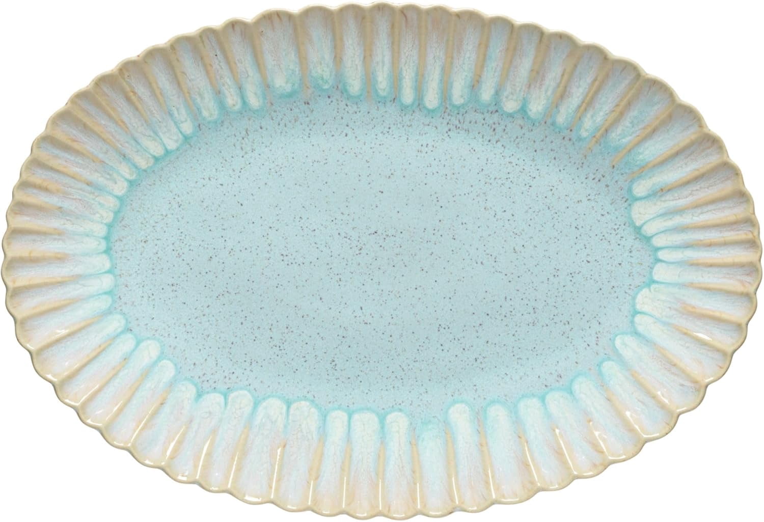 Casafina Ceramic Stoneware 16'' Oval Platter - Mallorca Collection, Sea ...