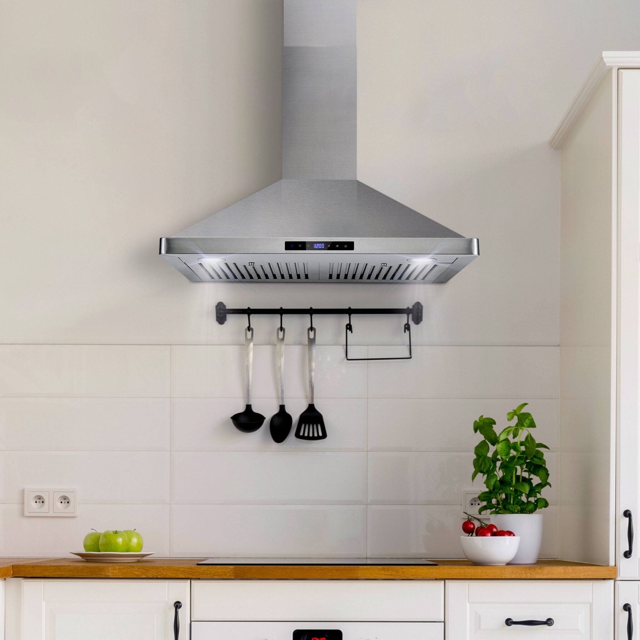 Casafoyer 30 In. Ducted Range Hood In Stainless Steel With Touch ...