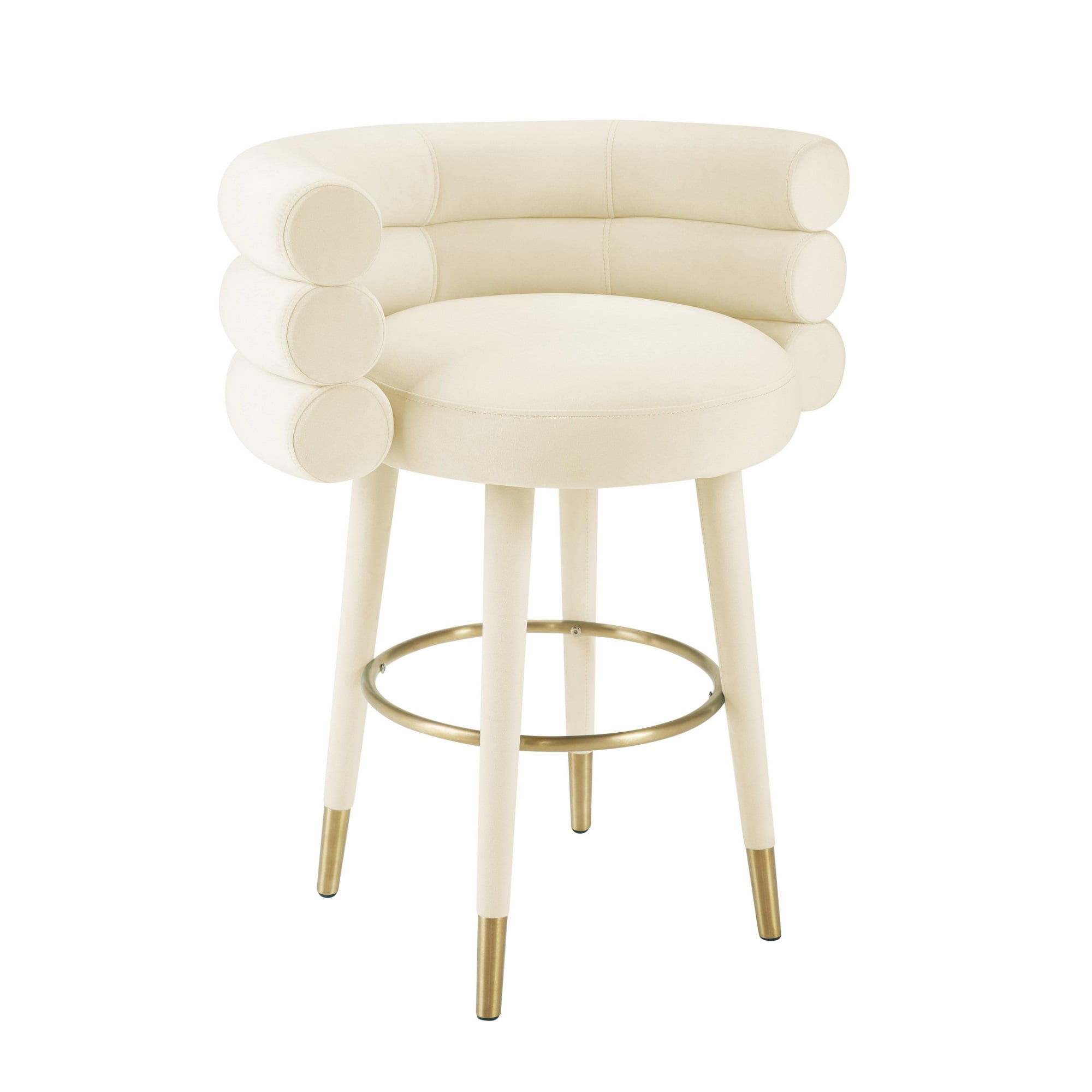 Casafoyer Betty Cream Velvet Counter Stool - Walmart.com