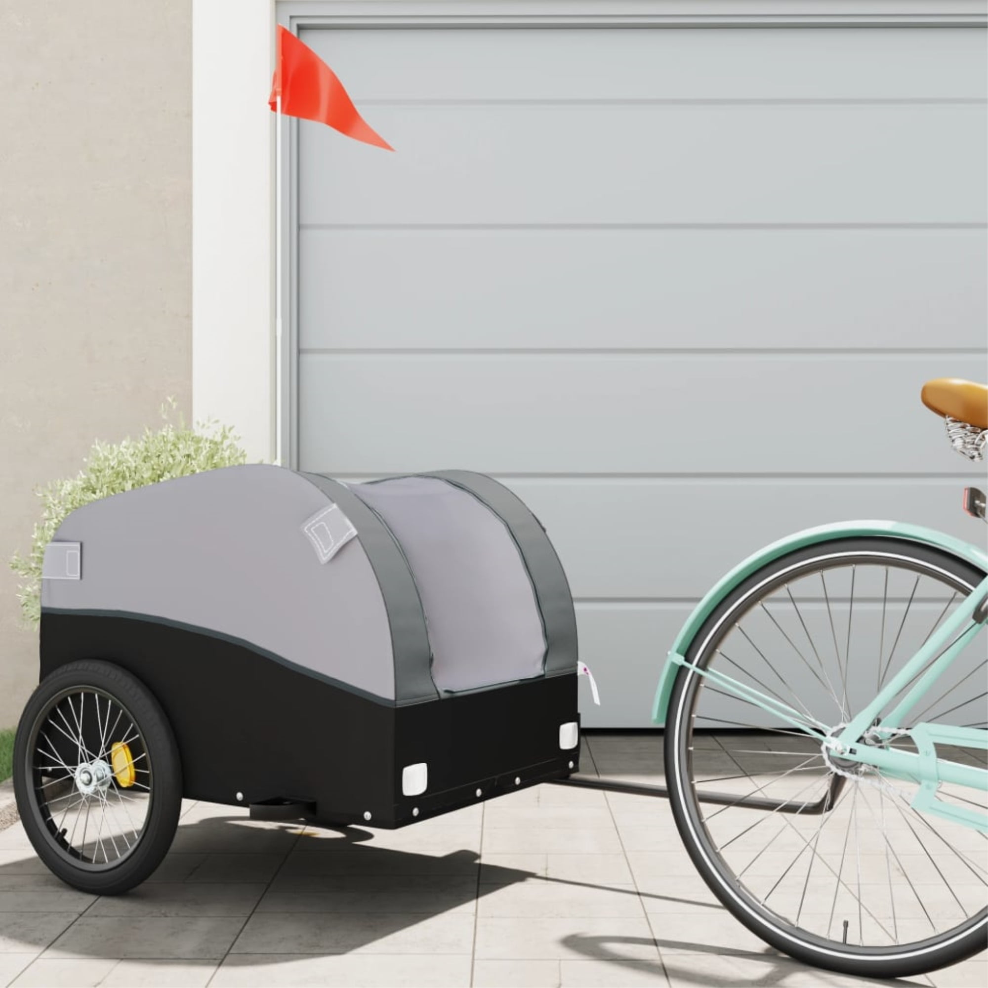 Casafoyer Bike Trailer Black and Gray 99.2 lb Iron - Walmart.com