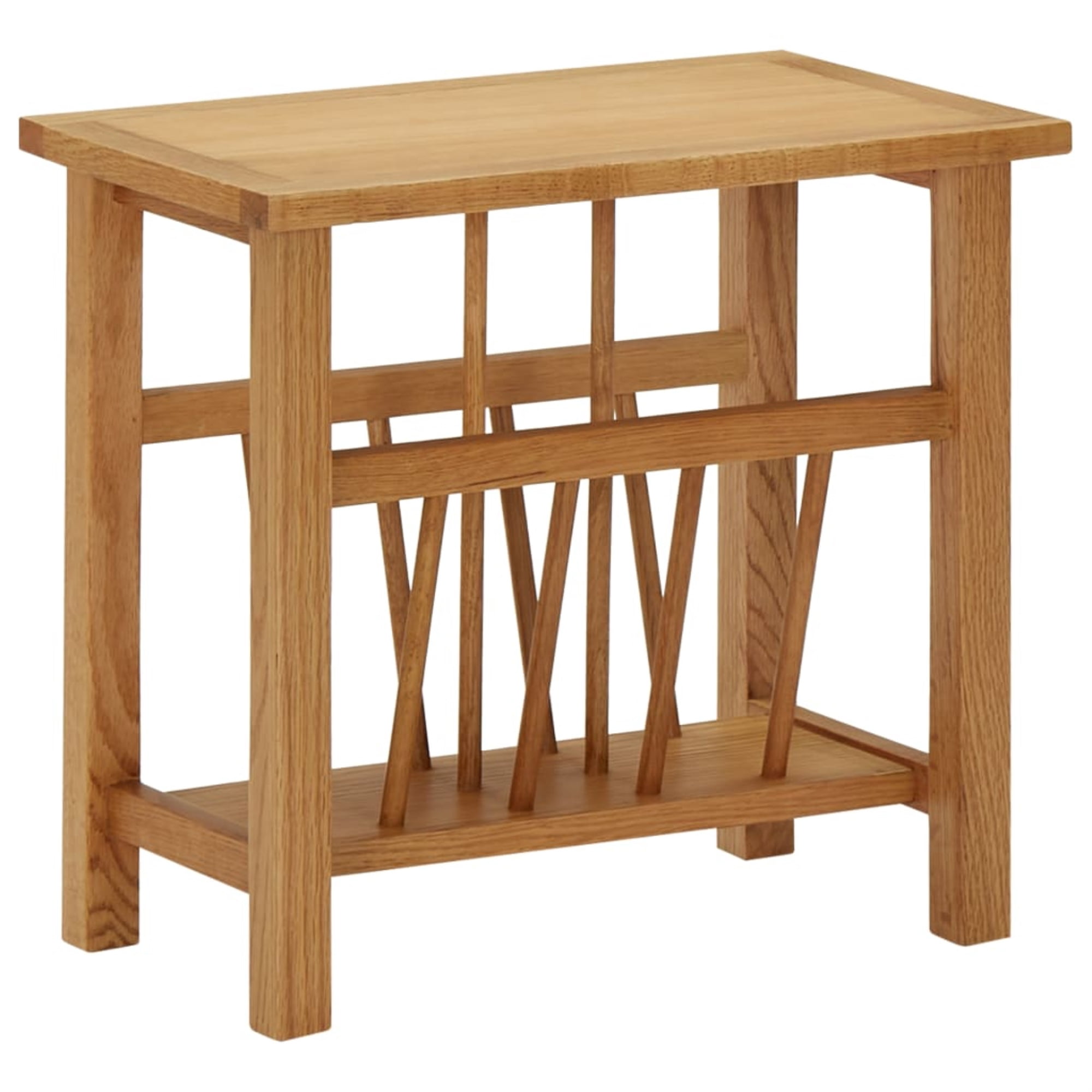 Casafoyer Magazine Table 17.7"x10.6"x16.5" Solid Oak Wood - Walmart.com