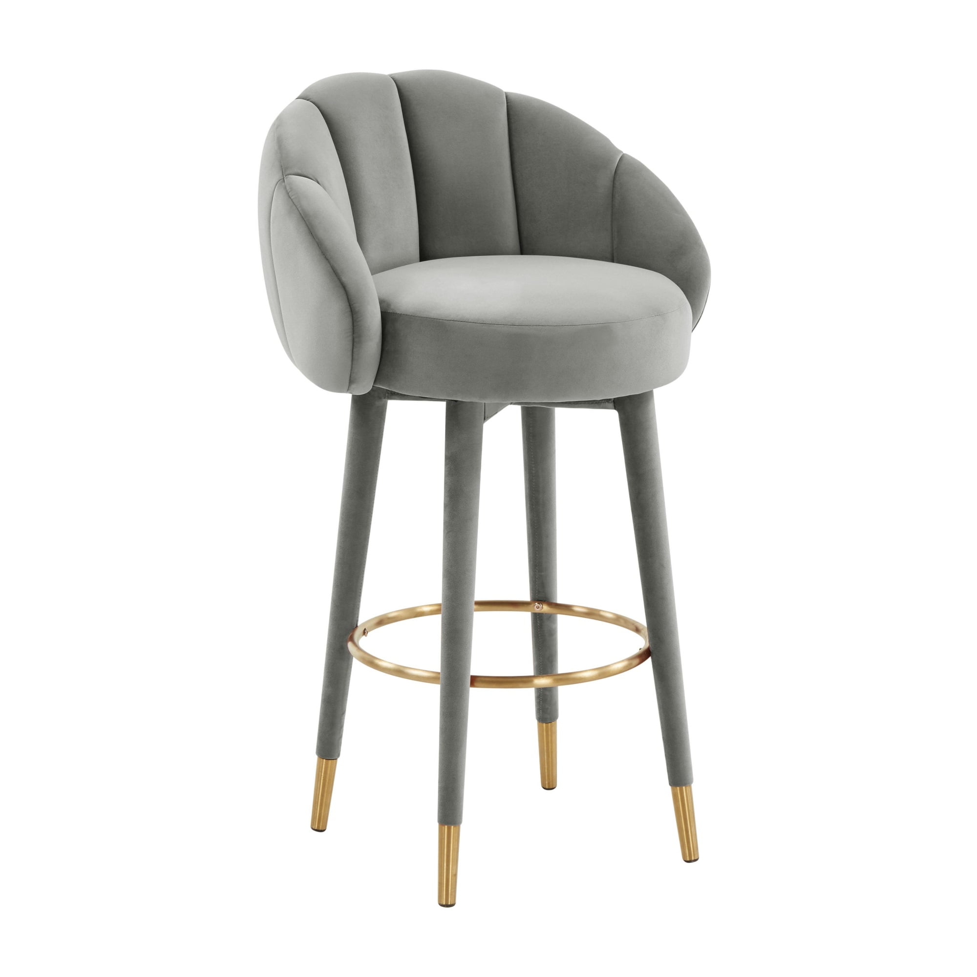 Casafoyer Myla Light Grey Swivel Bar Stool - Walmart.com
