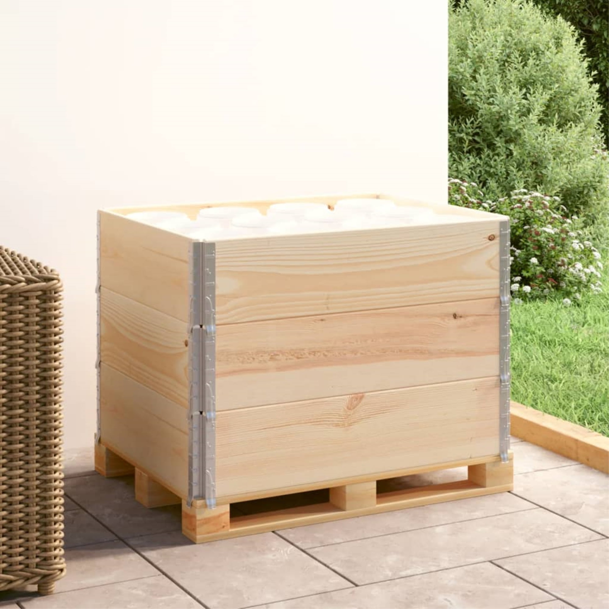 Casafoyer Pallet Collars 3 pcs 23.6"x31.5" Solid Pine Wood - Walmart.com