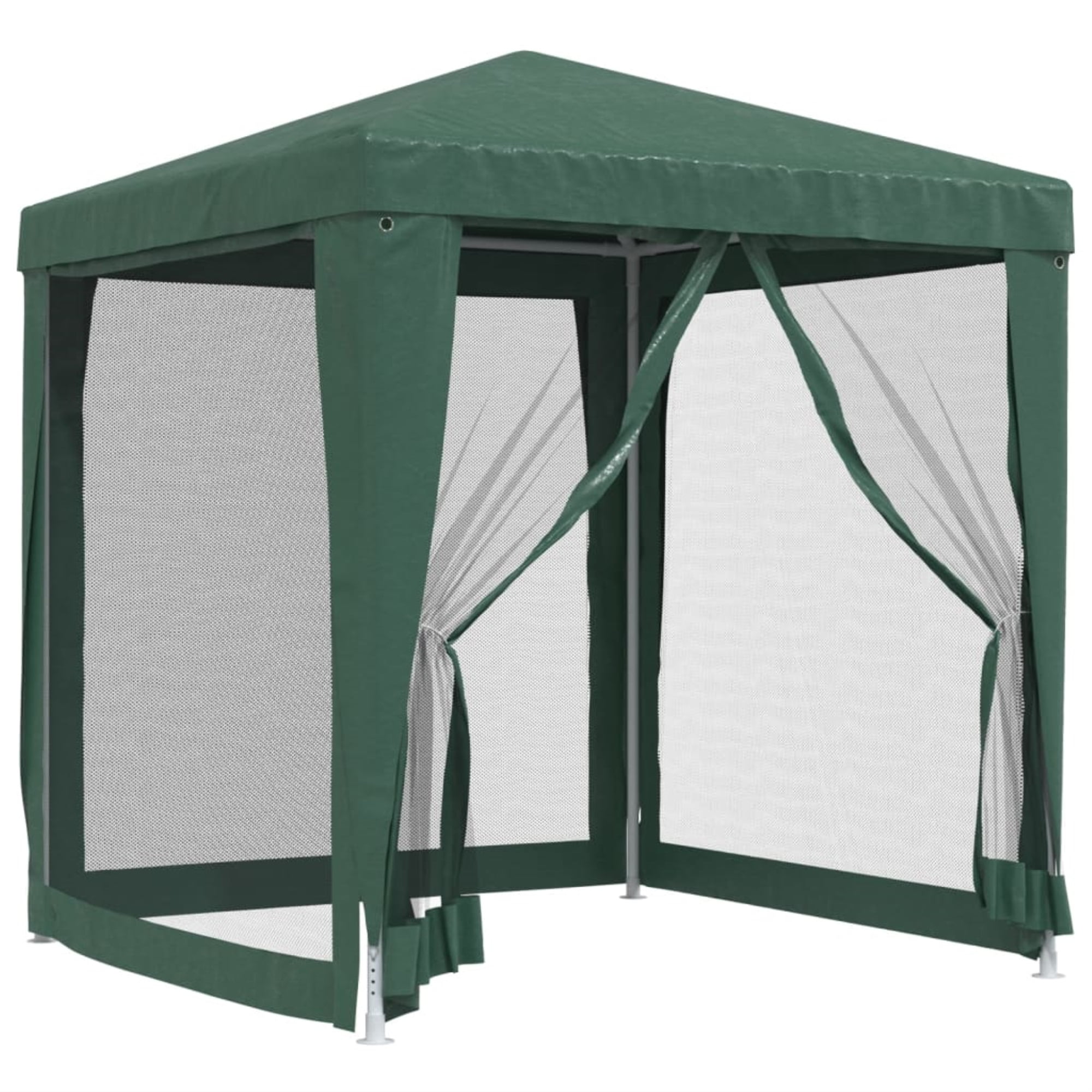 Casafoyer Party Tent with 4 Mesh Sidewalls Green 6.6x6.6 HDPE - Walmart.com
