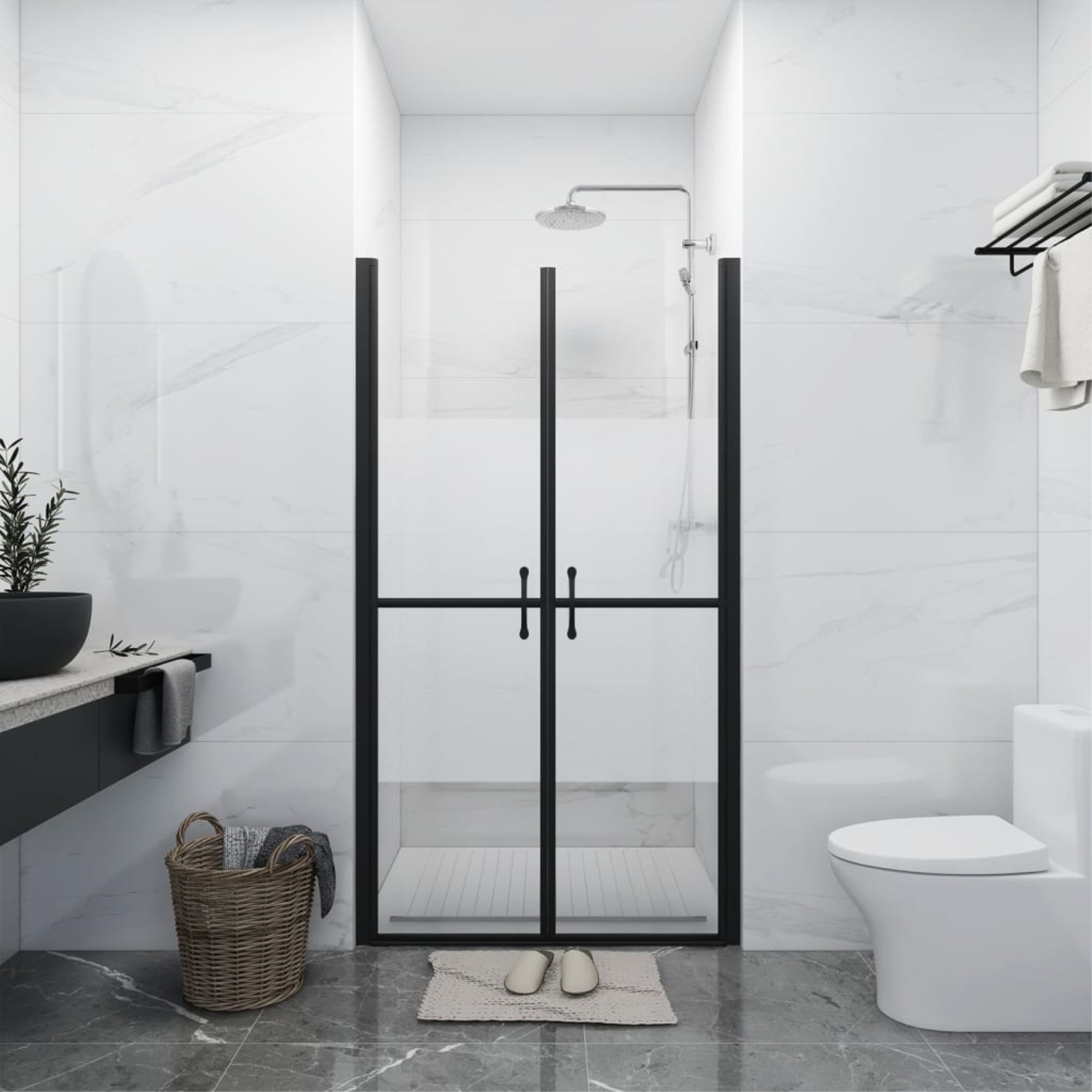 Casafoyer Shower Door Half Frosted ESG (26.8"-28")x74.8" - Walmart.com