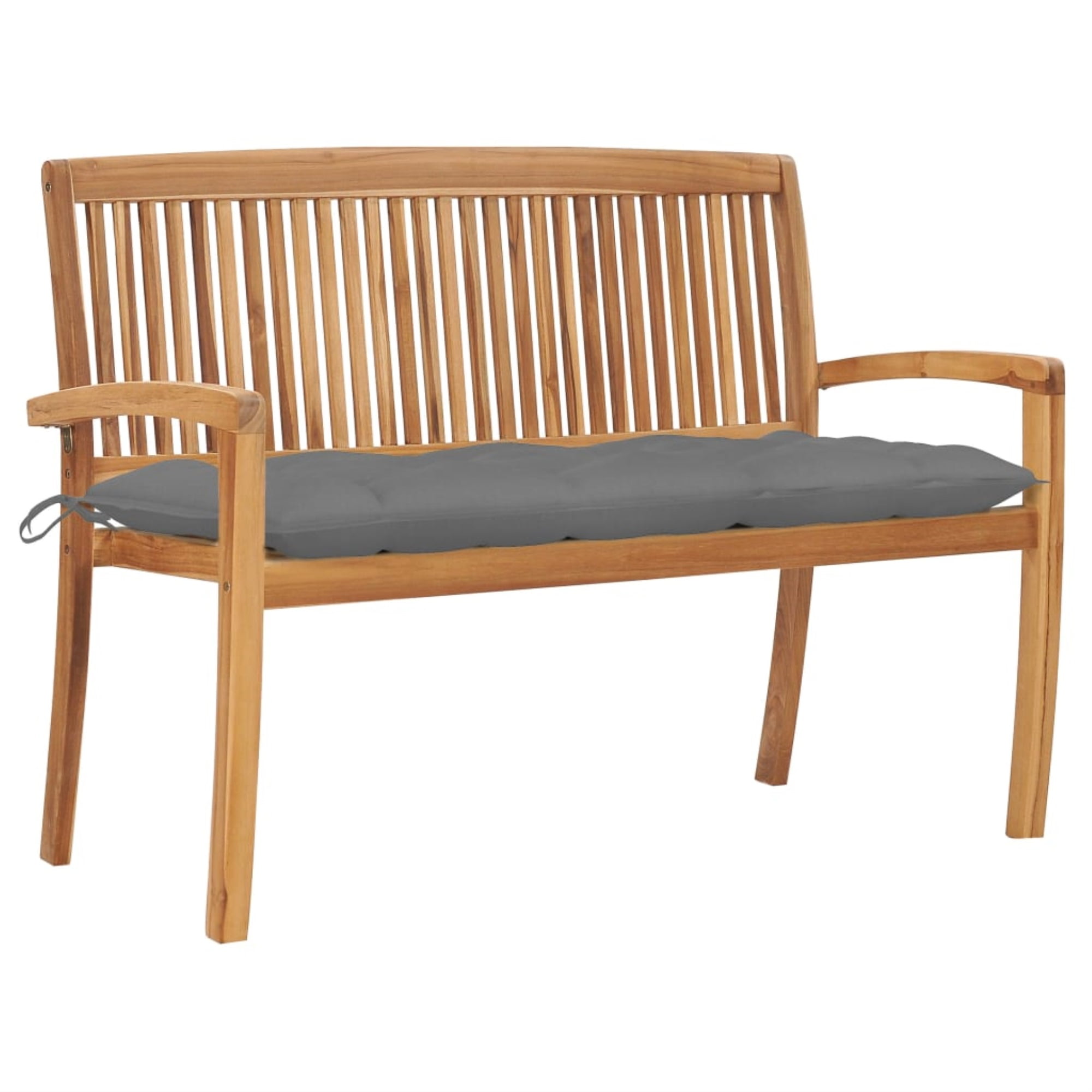 Casafoyer Stacking Garden Bench with Cushion 50.6" Solid Teak Wood ...